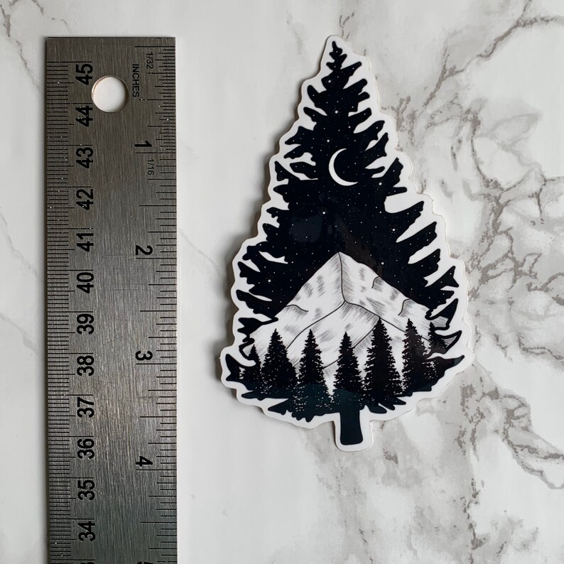 Evergreen Tree Sticker Pine Tree Sticker PNW Sticker | Etsy