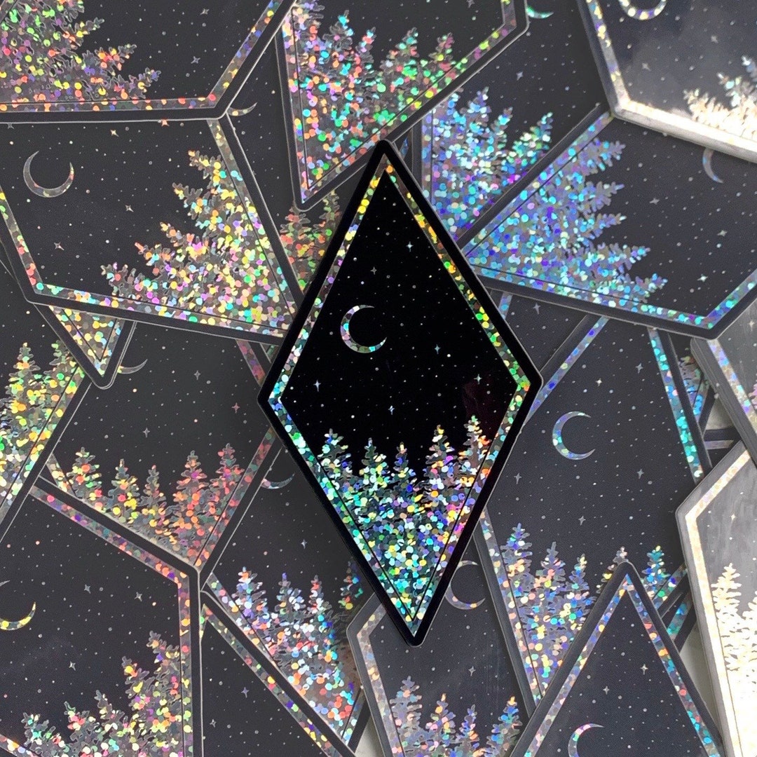 Holographic Glitter Nature Sticker Vinyl Waterproof - Etsy