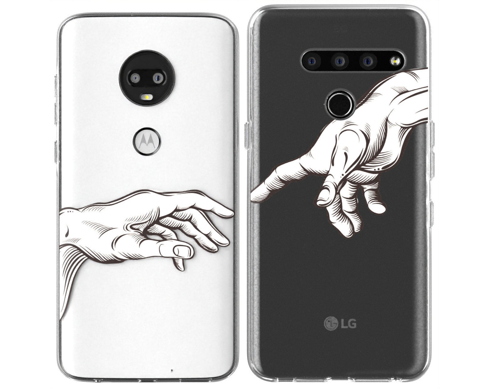 The Creation of Adam Hands Cute Couple Case Iphone 12 Case - Etsy