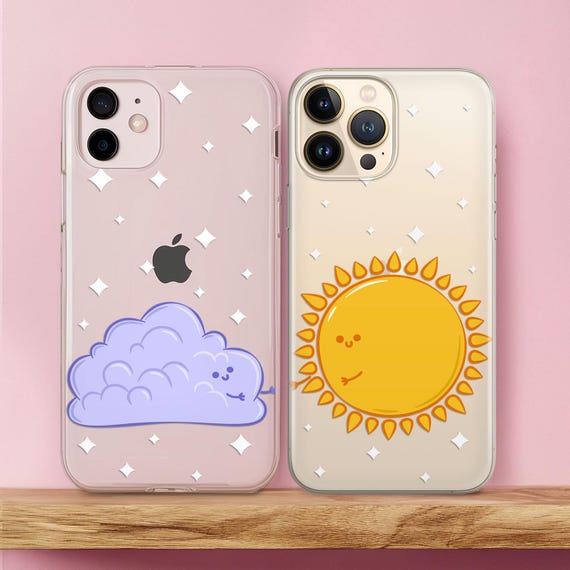 Etui Sun and Cloud Best Friends Dopasowane etui na telefon iPhone 8 12 etui dla par 11 Pro etui na iPhone a X etui Xs Max przezroczyste etui Obudowa dla par 6 Etsy Polska