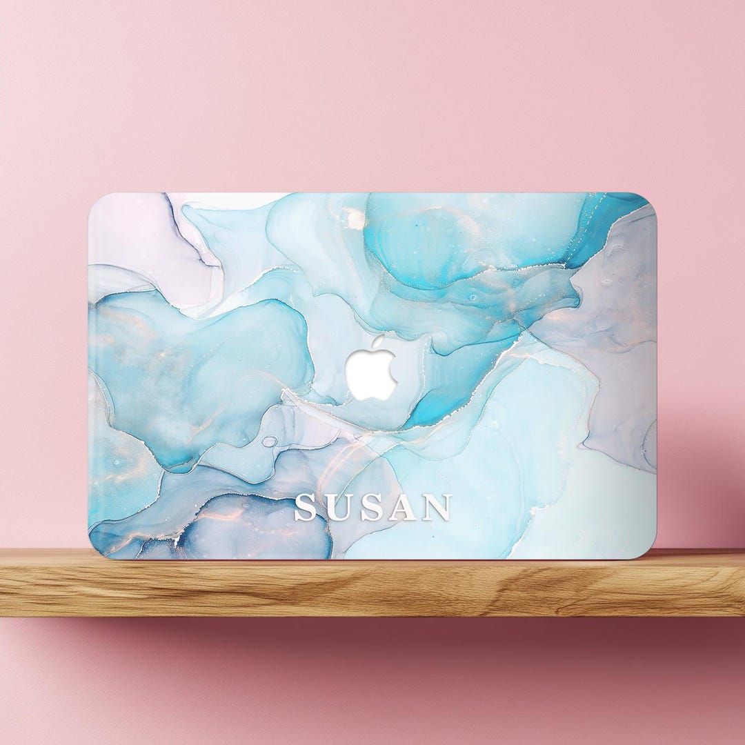 Teal MacBook Pro Case 16 14 Inch M3 M2 M1 Custom Name Air 15 13 12 11 ...