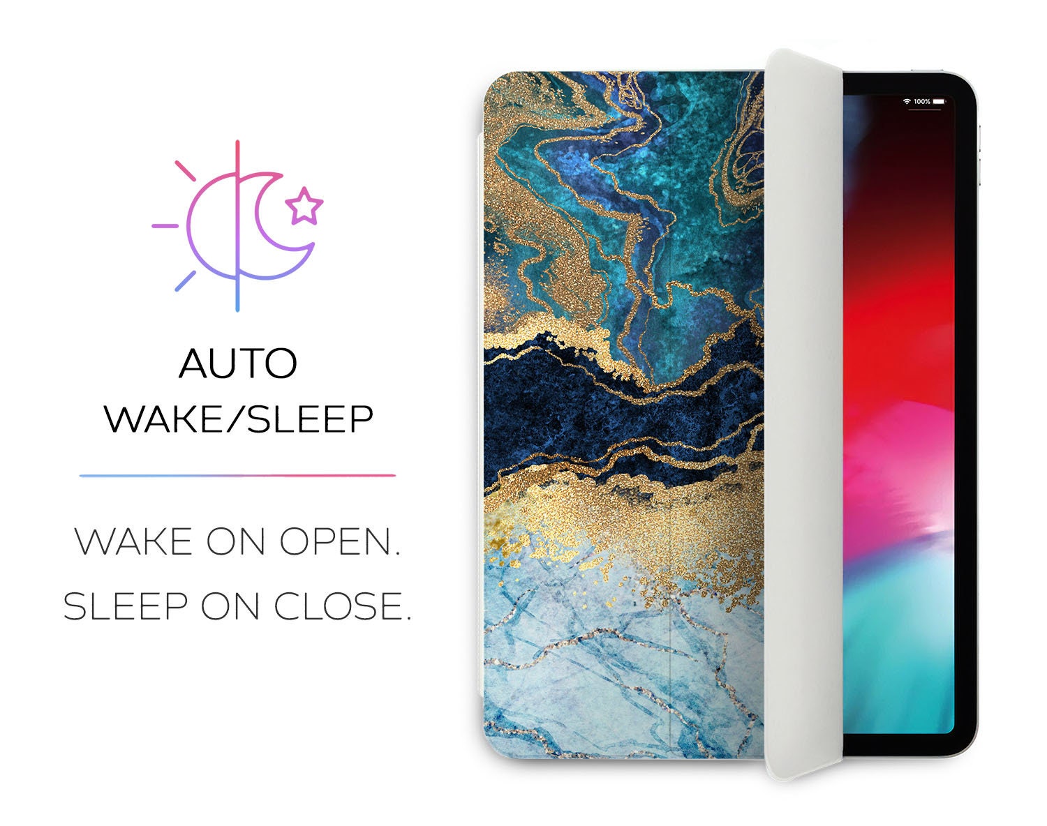 Luxury marble iPad Pro 11 case Golden stone iPad Mini 5 2020 | Etsy