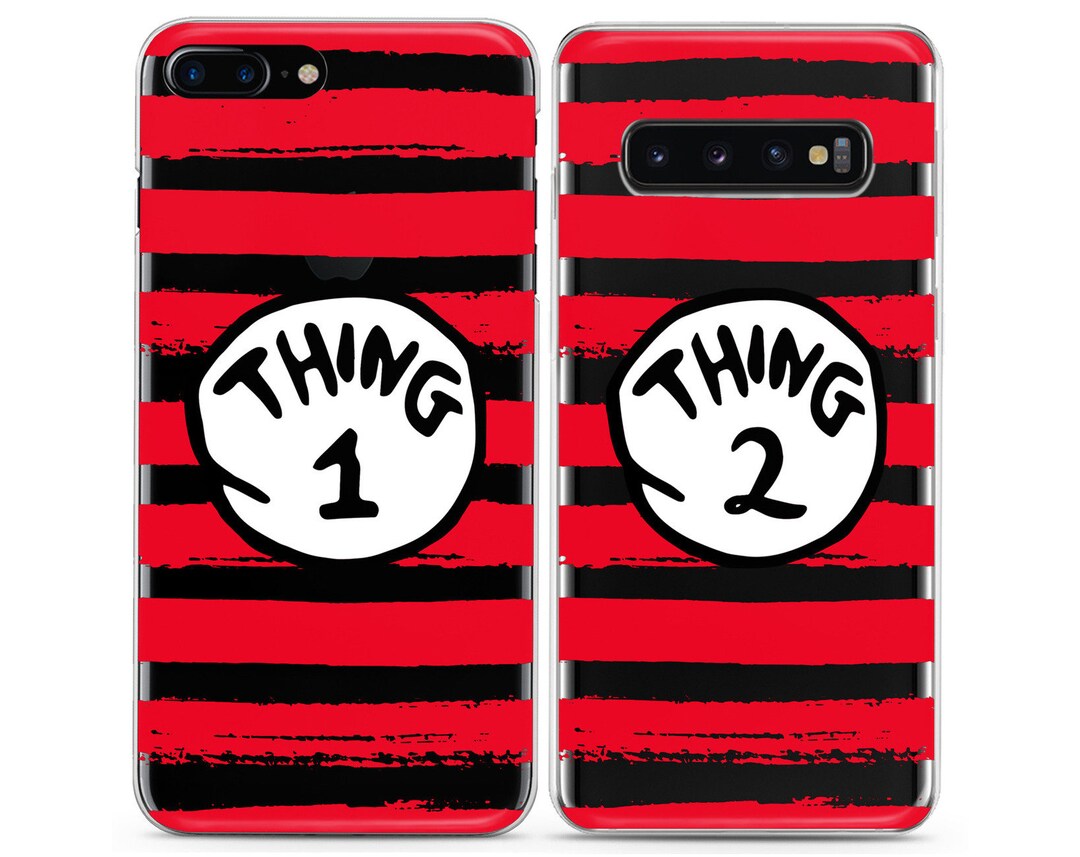 Two Things Twins Phone Case Red Stripes iPhone X Couple Case iPhone 12 ...