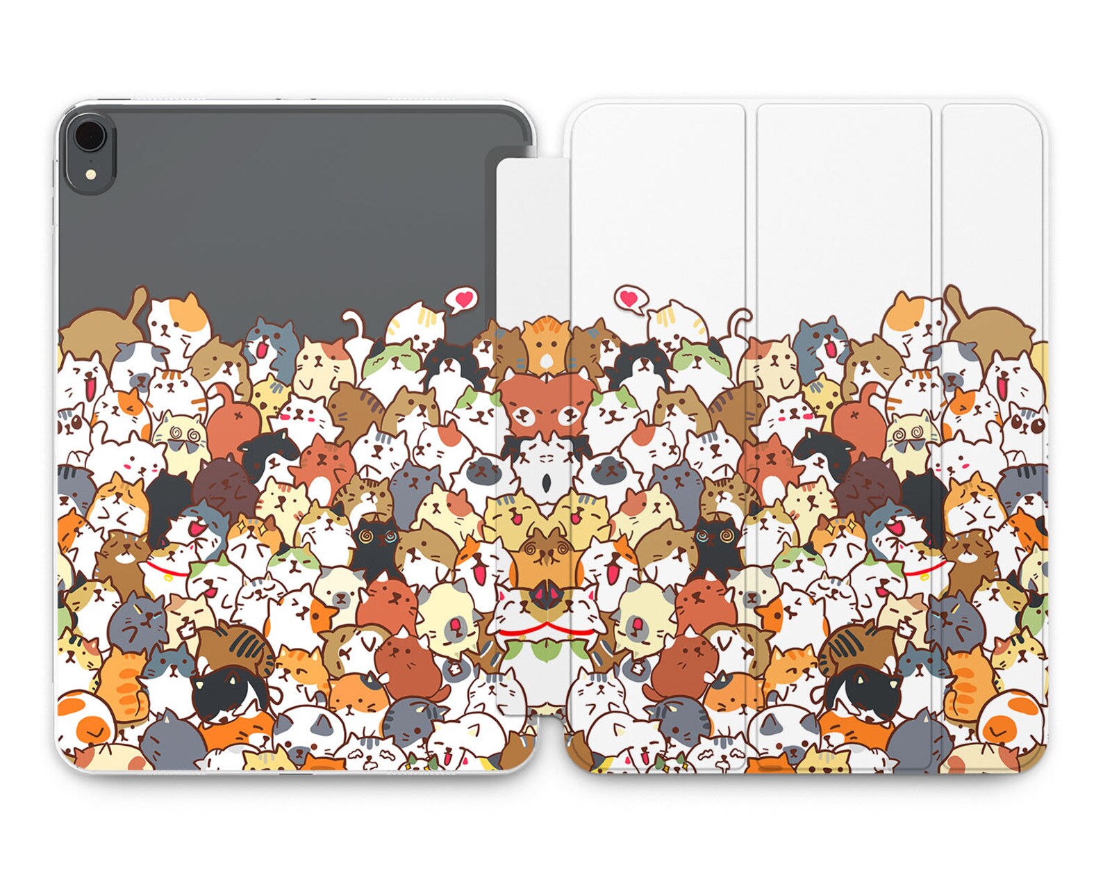 Kawaii Kitty Ipad Case Anime Cat Lover Gift 10.5 Ipad Pro Ipad - Etsy
