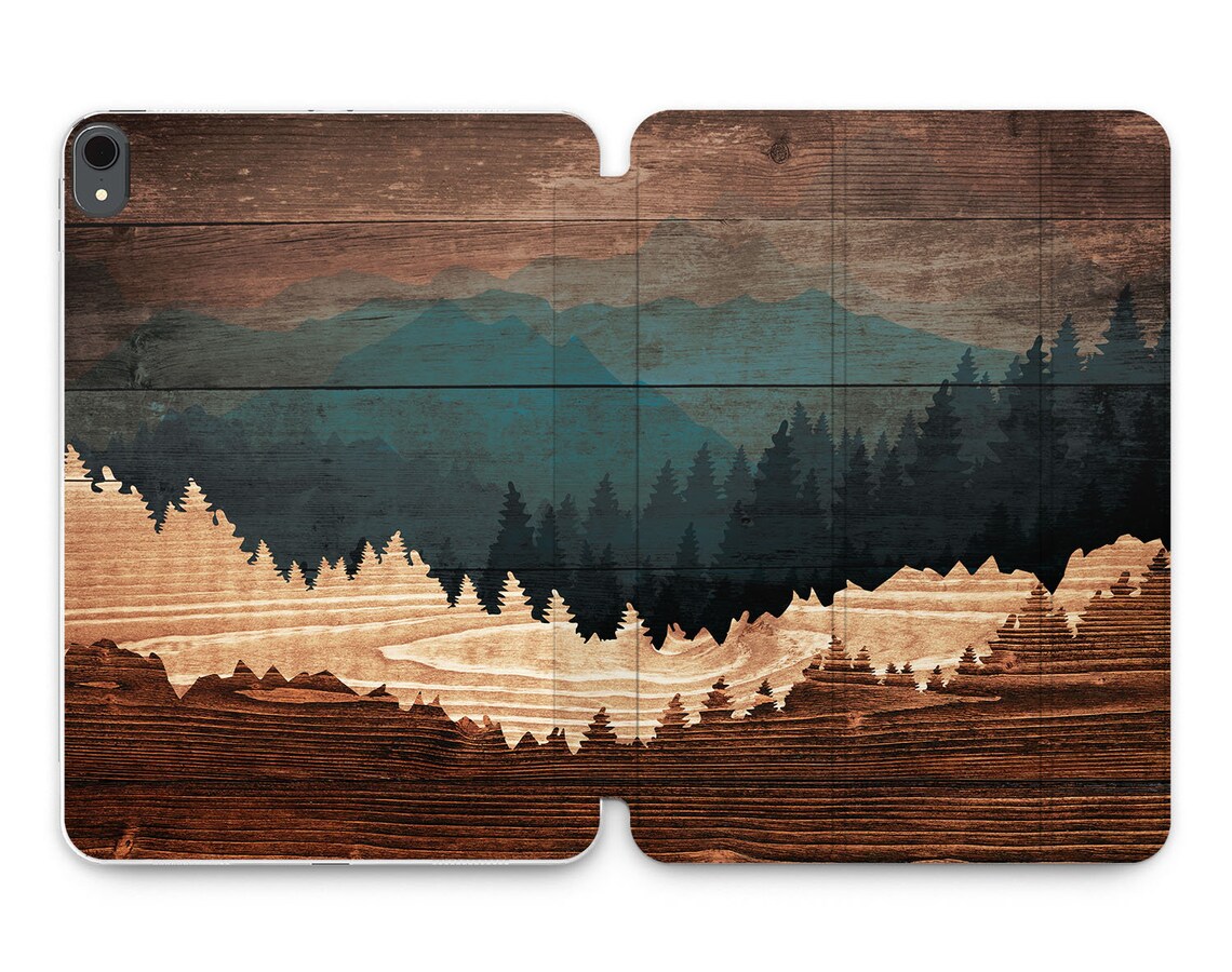 Wooden Forest Ipad Pro 11 Case Mountain Print Ipad 9.7 Case | Etsy