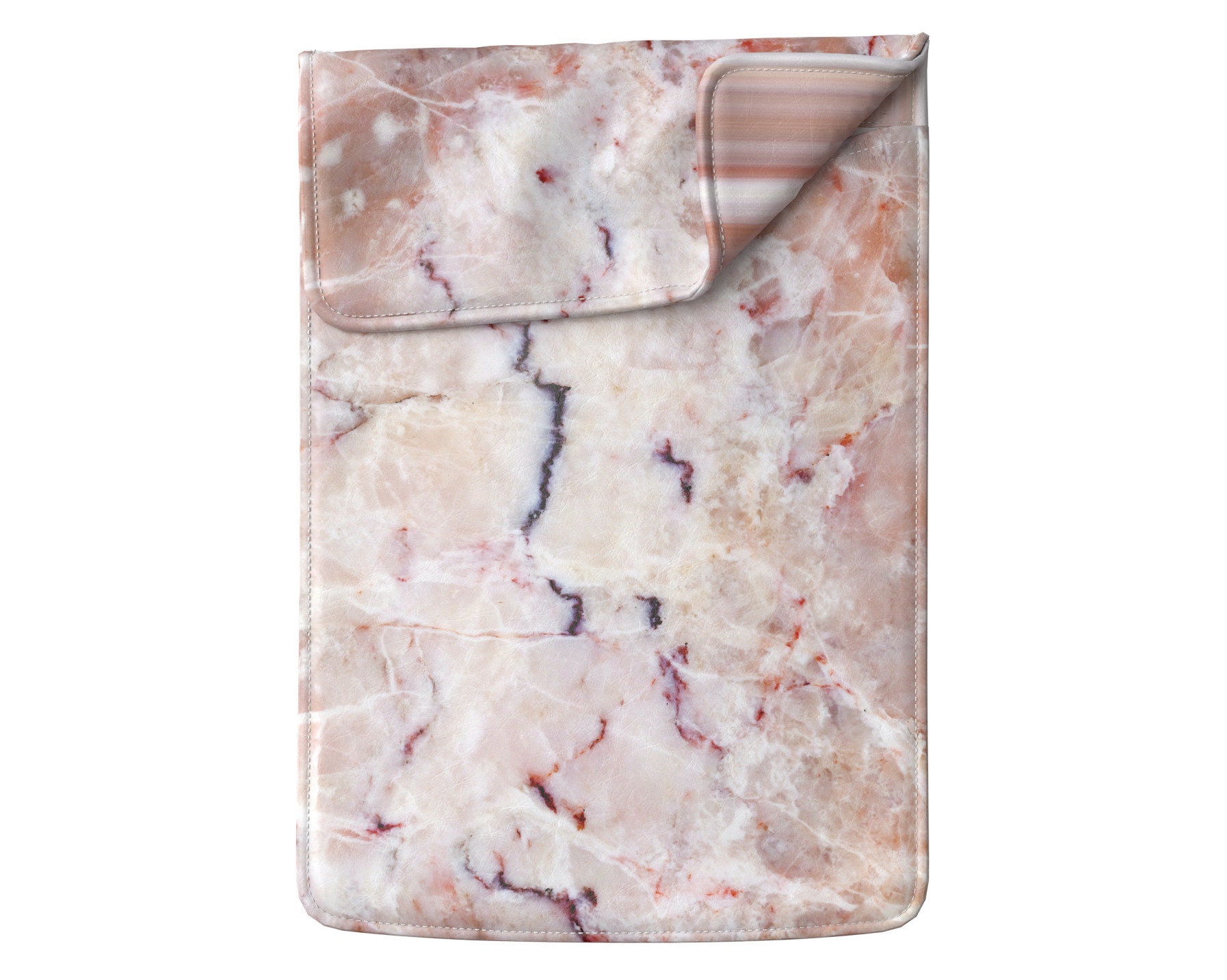 Pink marble Universal laptop bag Stone texture Eco leather | Etsy