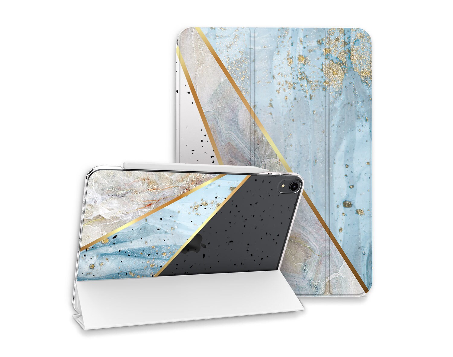 Blue Marble Ipad Pro 11 Case Golden Stripes Ipad 10.2 2021 - Etsy