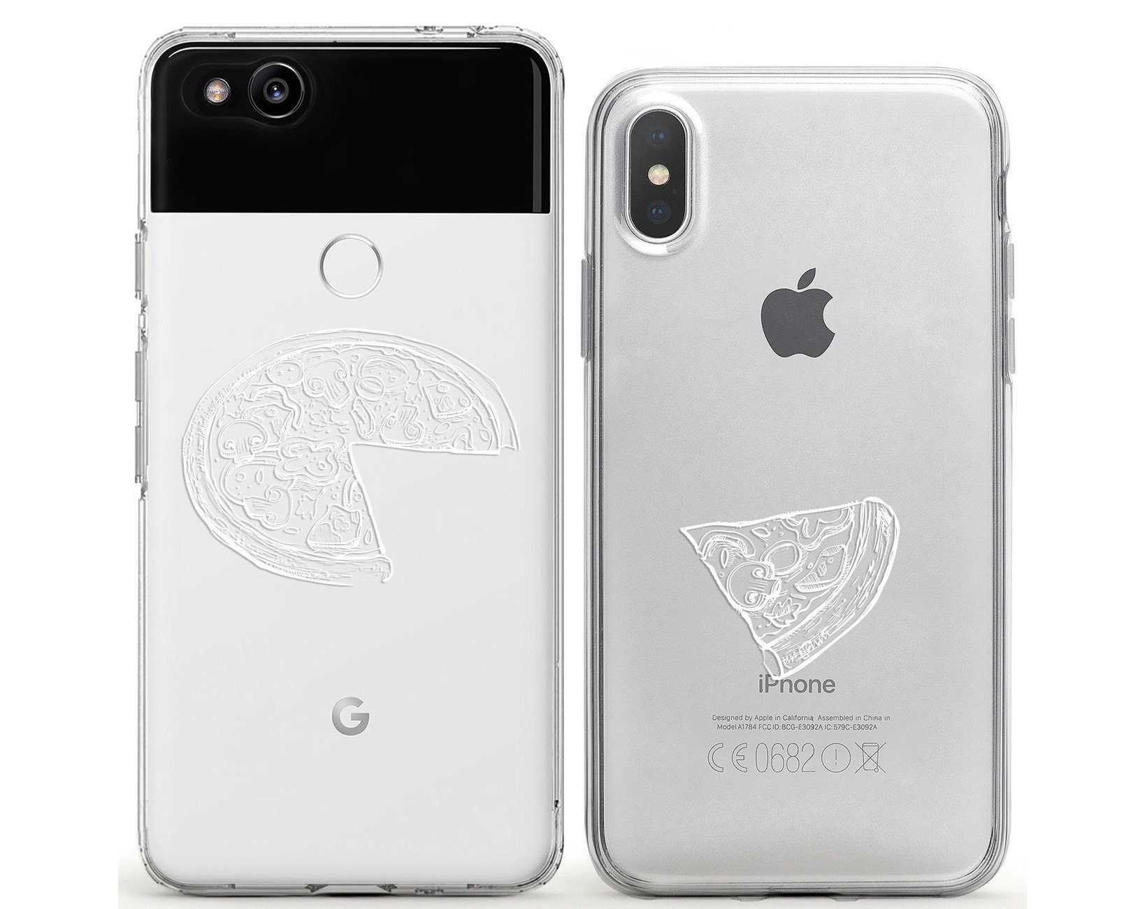 Pizza for Couples Matching Phone Cases Phone 12 Clear Cover | Etsy