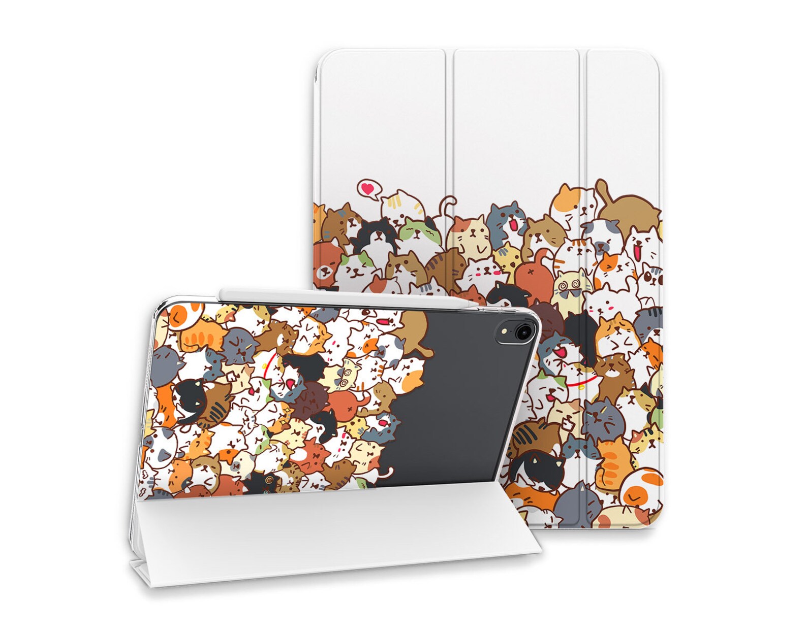 Kawaii Kitty Ipad Case Anime Cat Lover Gift 10.5 Ipad Pro Ipad - Etsy