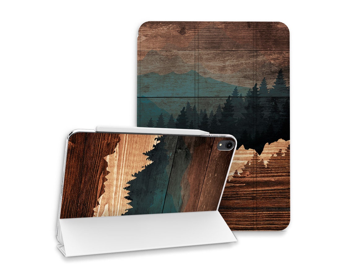 Wooden Forest Ipad Pro 11 Case Mountain Print Ipad 9.7 Case | Etsy