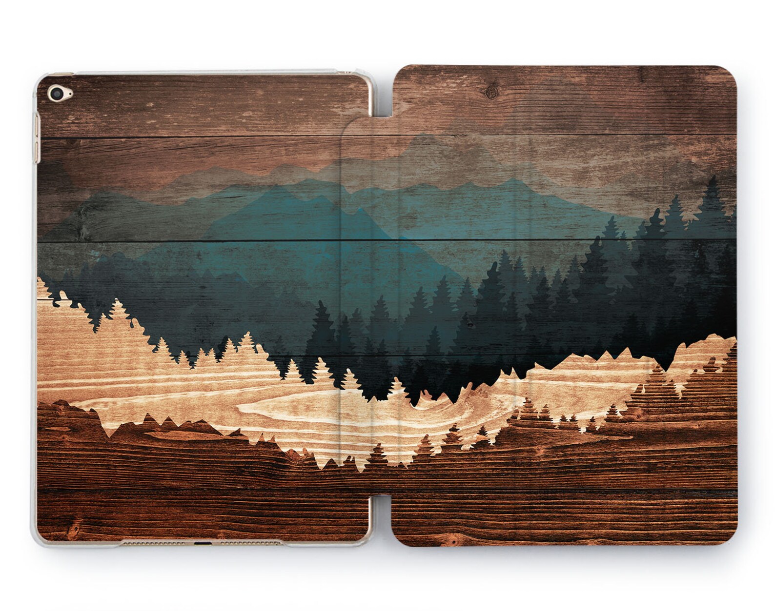 Wooden Forest Ipad Pro 11 Case Mountain Print Ipad 9.7 Case | Etsy