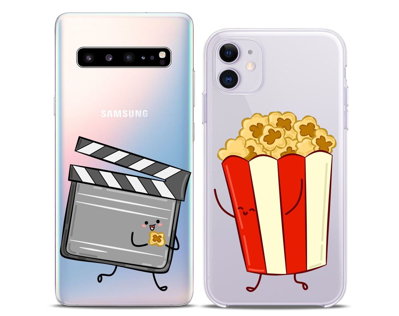 Movie and Popcorn Perfect Together Cute Couple Cases Cell | Etsy