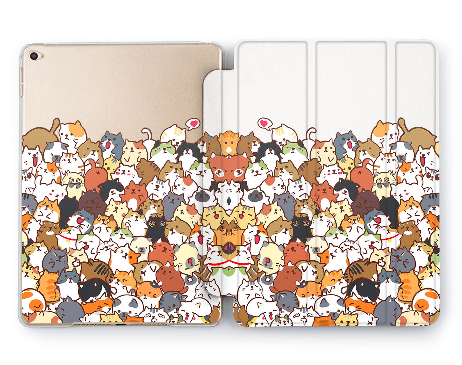 Kawaii Kitty Ipad Case Anime Cat Lover Gift 10.5 Ipad Pro Ipad | Etsy