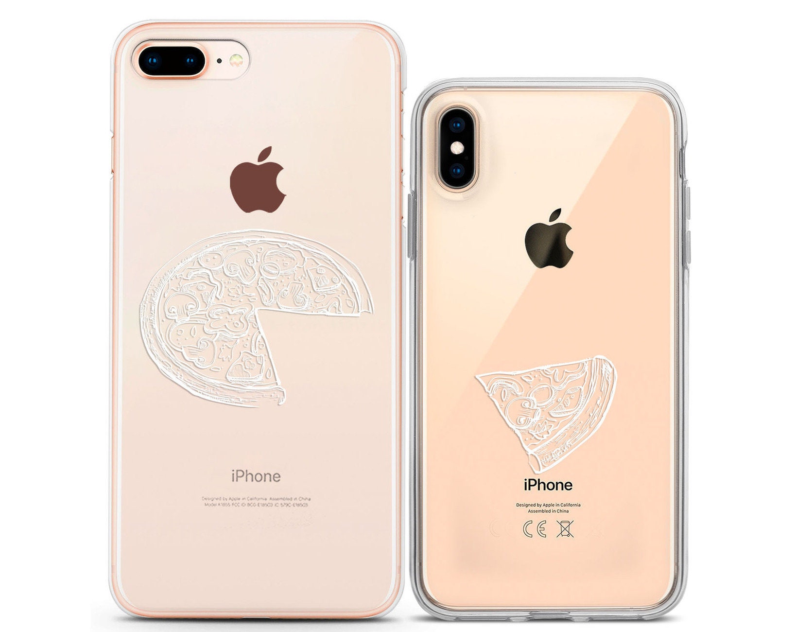 Pizza for Couples Matching Phone Cases Phone 12 Clear Cover | Etsy