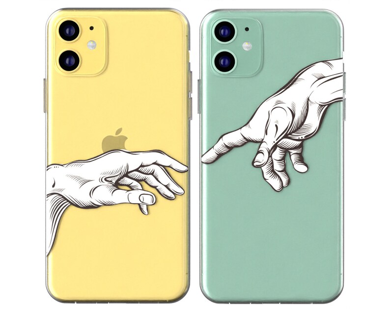 The Creation of Adam Hands Cute Couple Case Iphone 12 Case - Etsy