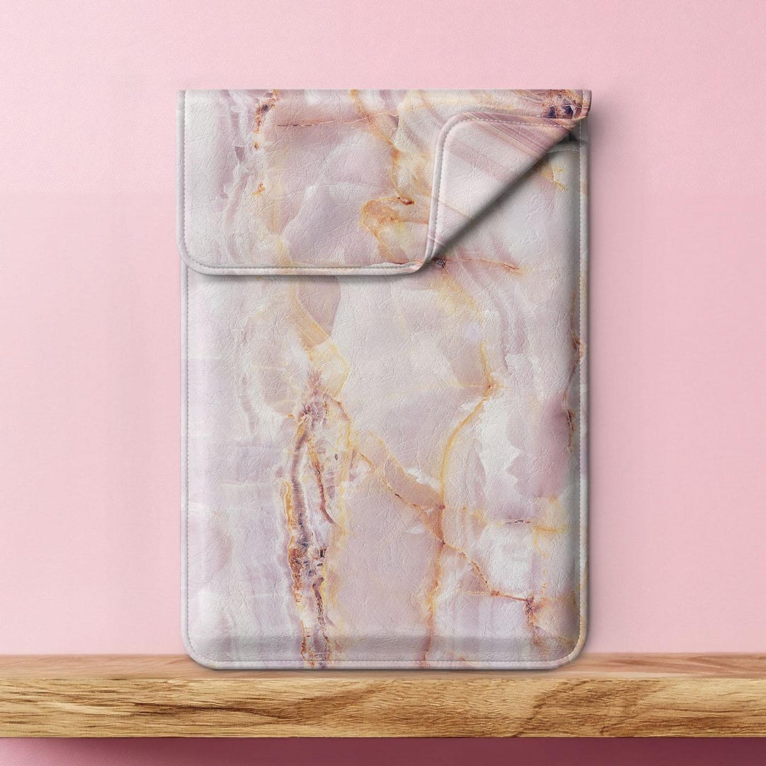 Pink Marble Notebook Sleeve Rose Gold Tablet Laptop Bag Mac Book Pro M4 ...