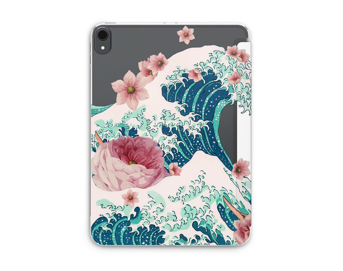 Great Wave Ipad Mini 6 Case Flower Ipad Case Apple Ipad Pro - Etsy