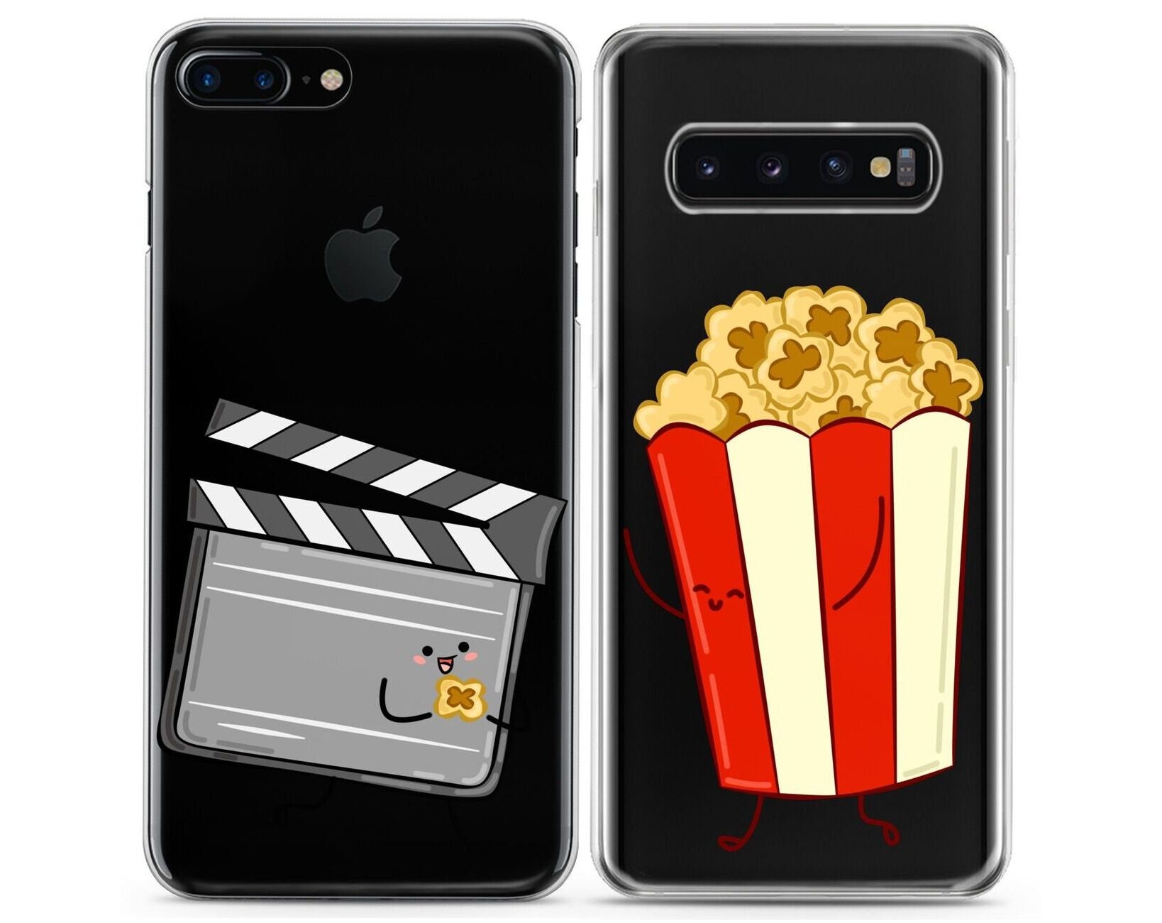 Movie and Popcorn Perfect Together Cute Couple Cases Cell | Etsy