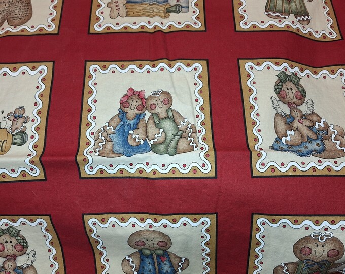 Country Gingerbread Men Fabric by Dianna Marcum for Marcus Brothers ...