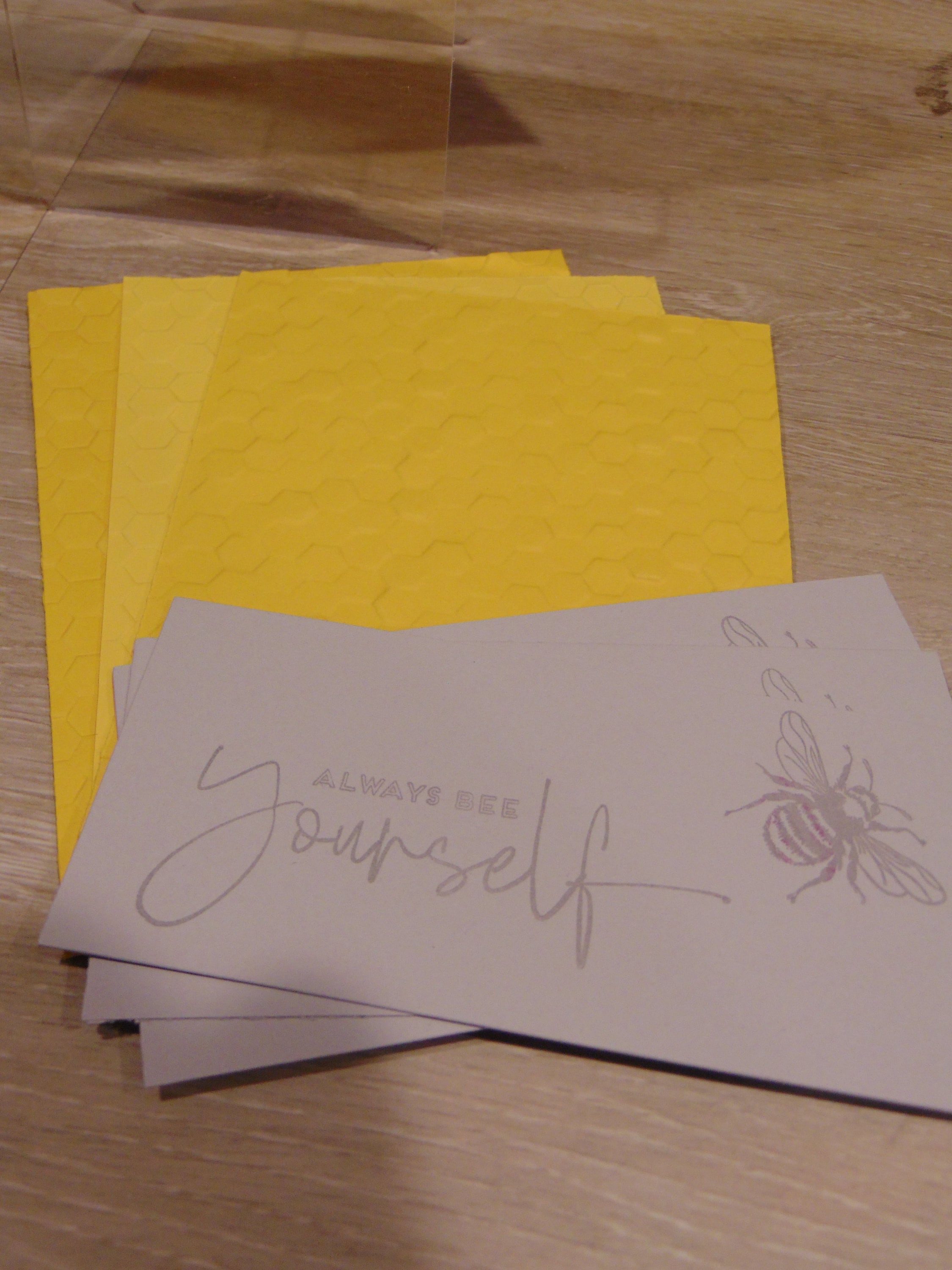 Embossed Bee Yourself Greeting Card Kit - Etsy