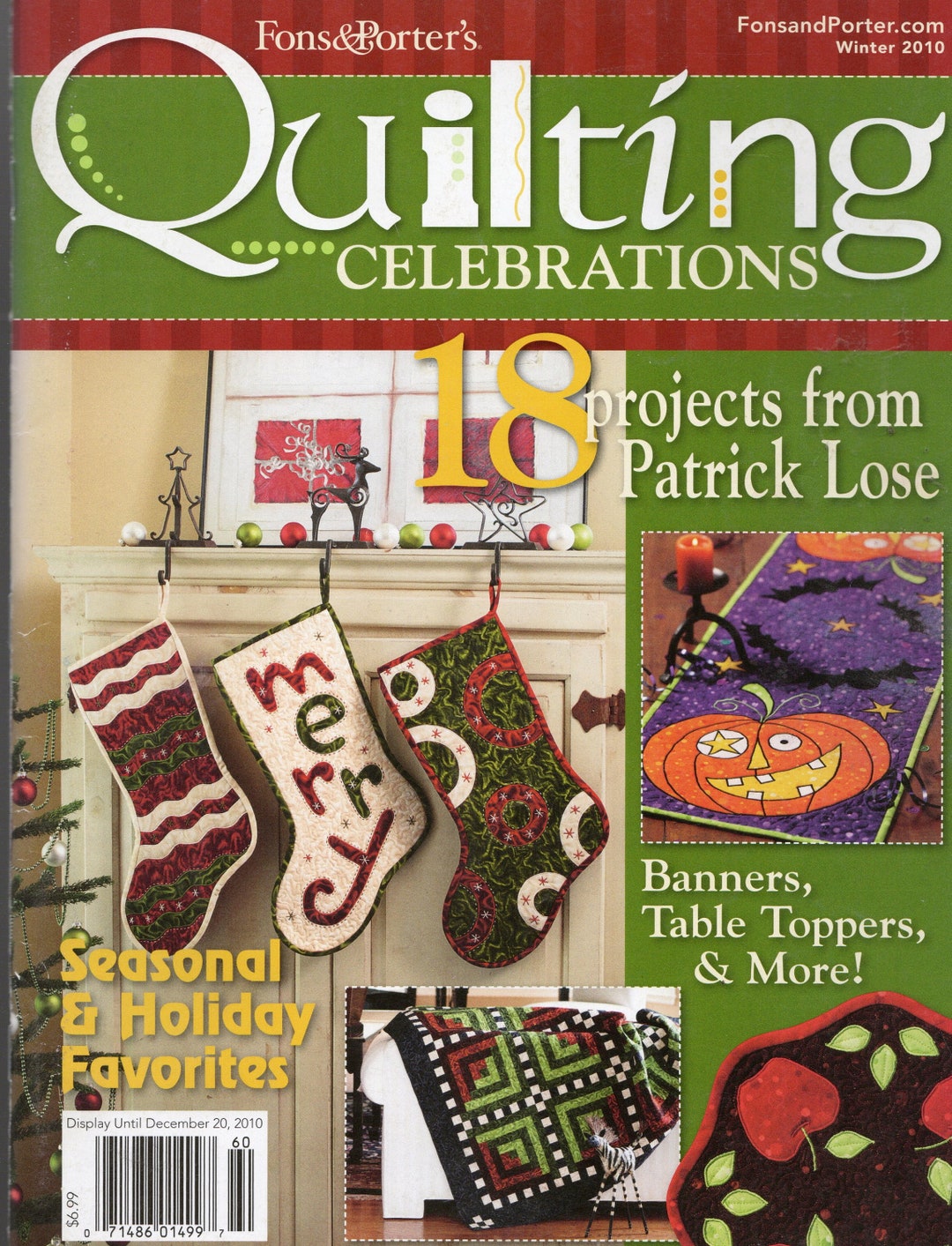 Patrick Lose Presents Quilting Celebrations 18 Fun and Festive Seasonal ...
