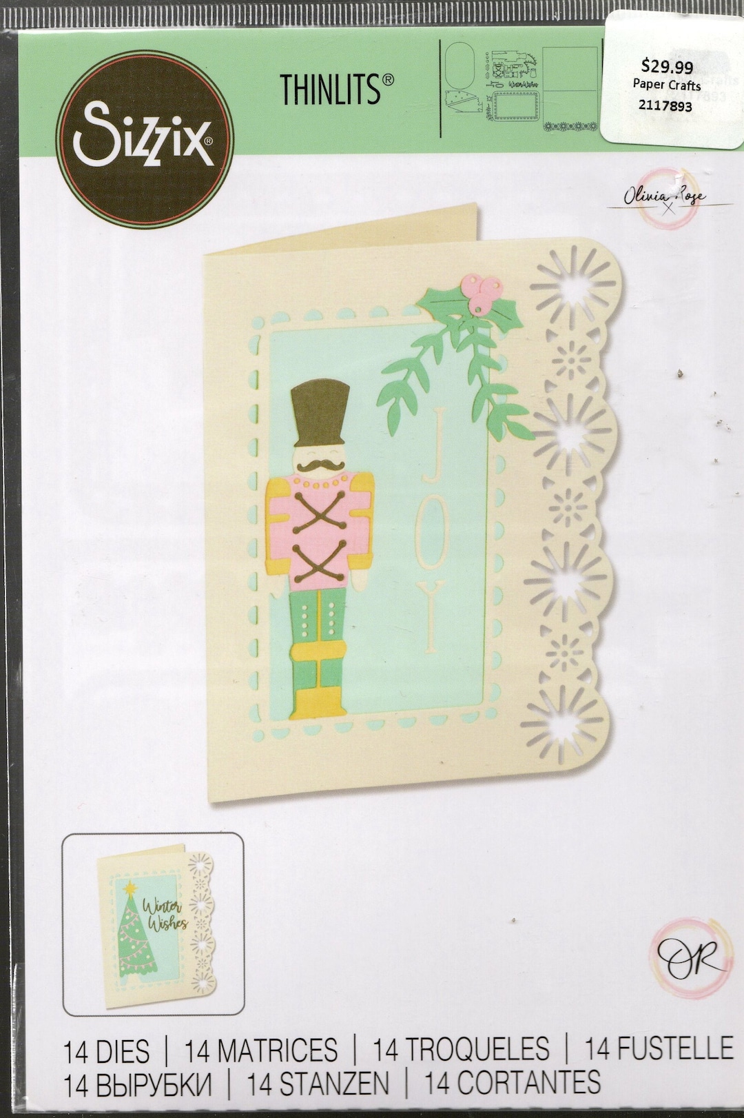 Sizzix Thinlits Nutcracker Card Base, Set of 14 Dies, Designed by Olivia Rose NIP - Etsy