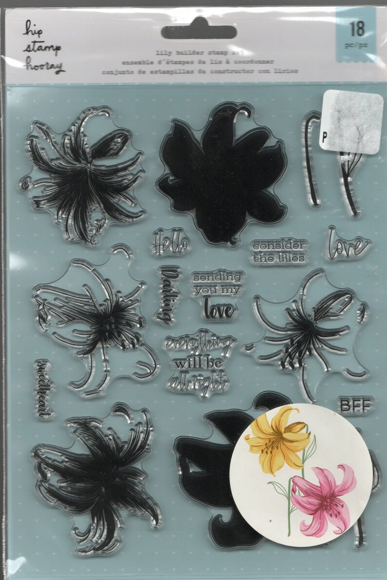 Beautiful Hip Stamp Hooray Stamp Set 'lily Builder Stamp - Etsy