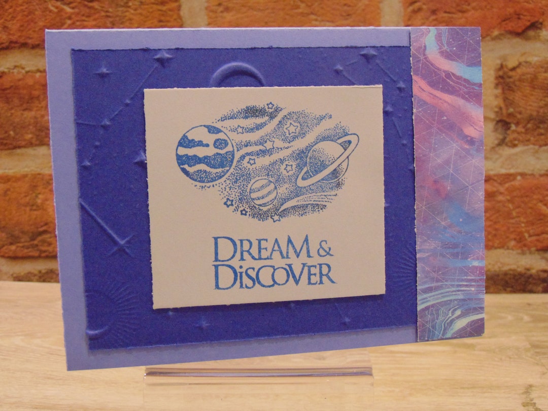 Embossed Moon & Planets Greeting Card Kit- Just Because - Etsy