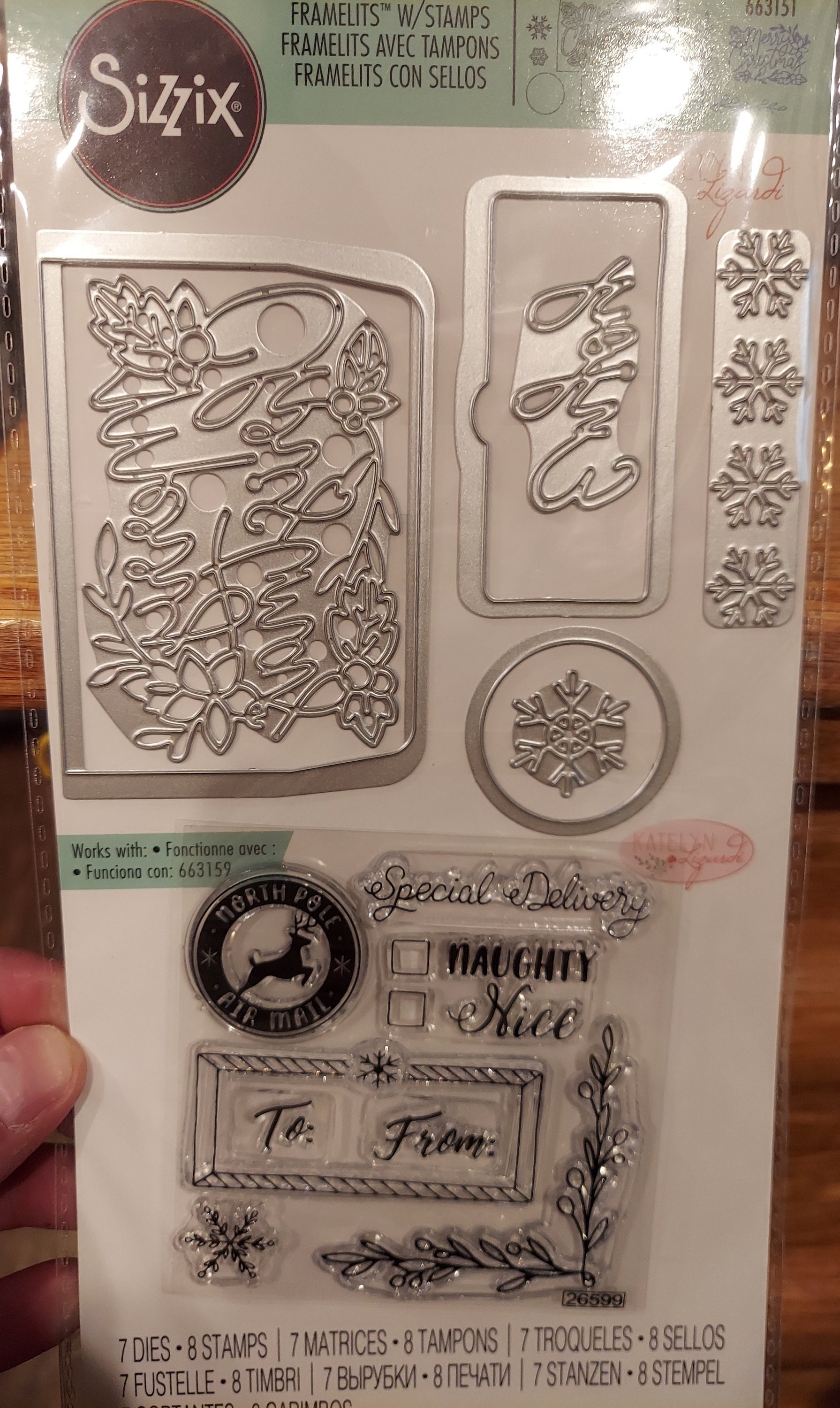 Sizzix, Framelits and Stamps Set, Envelope Liners, Mini- New in Package ...