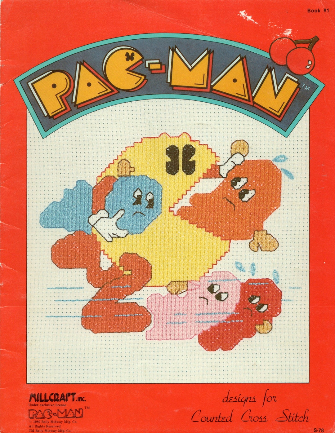 Vintage Pac-man Counted Cross Stitch Book, 1980 by Millcraft, Inc. - Etsy