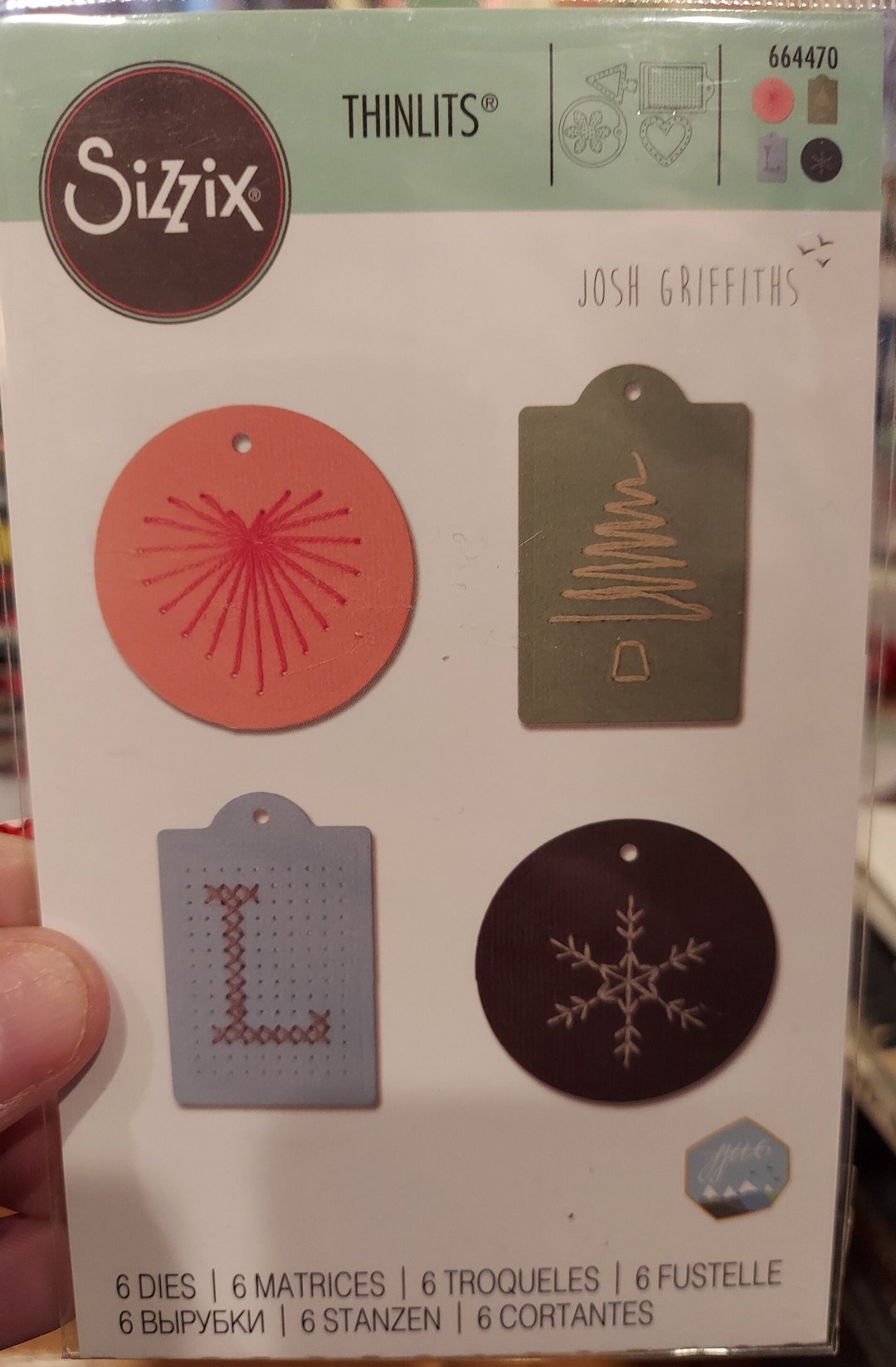 Sizzix Die Set, Stitched Tags, New in Package, Designed by Josh ...