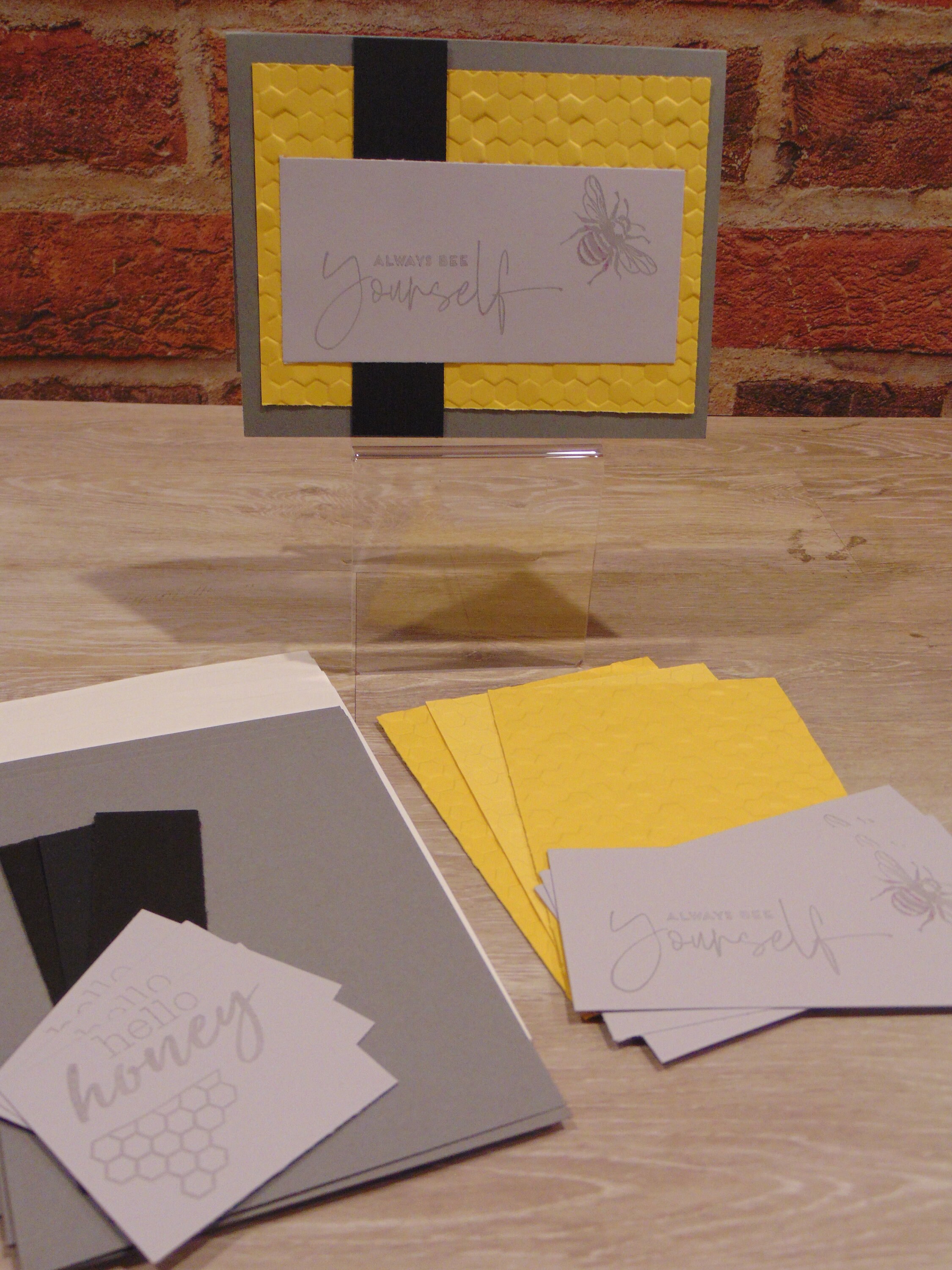 Embossed, Bee Yourself Greeting Card Kit - Etsy
