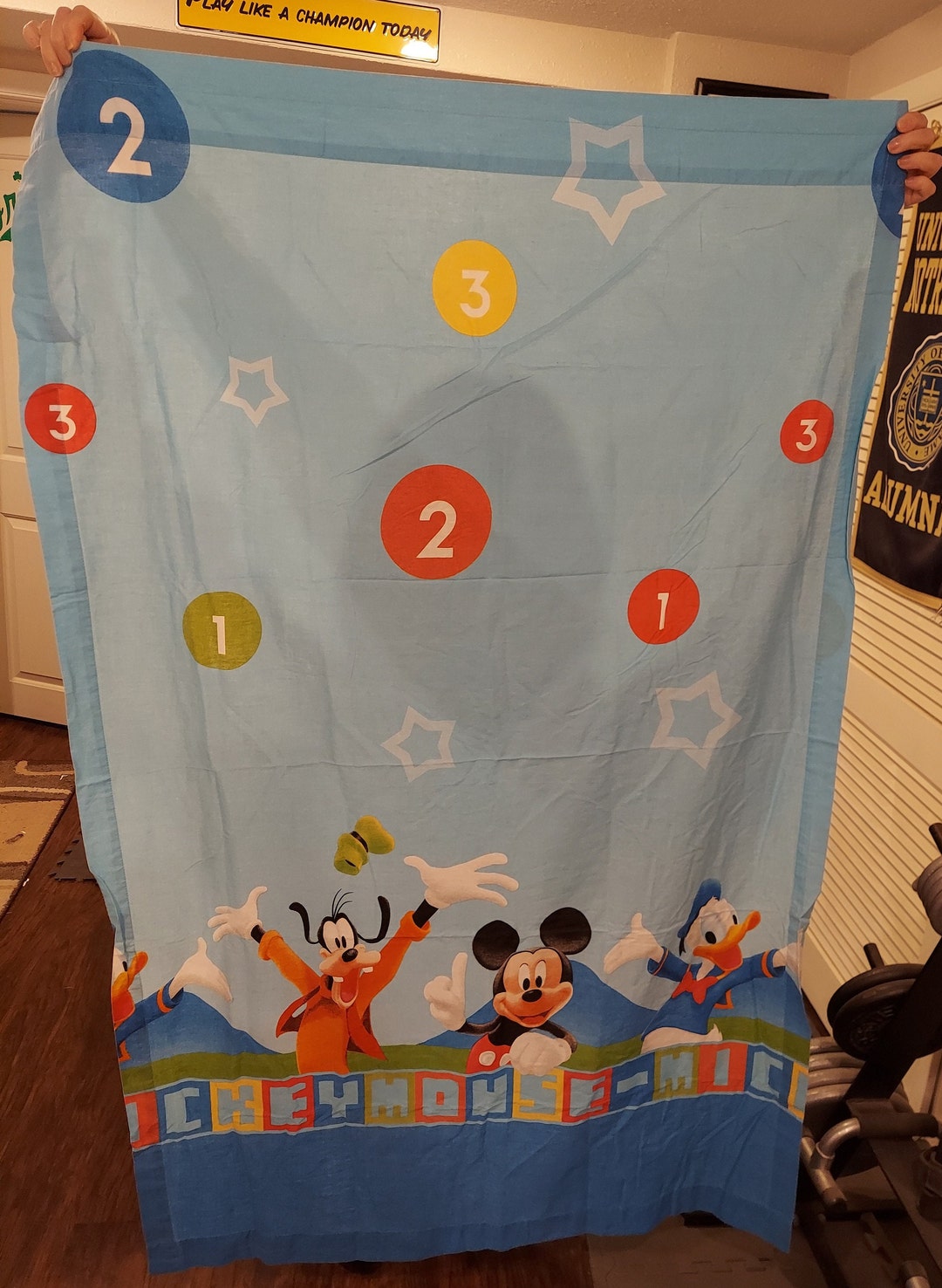 Vintage Mickey Mouse & Friends Curtain Panel, Disney 1990s - Etsy