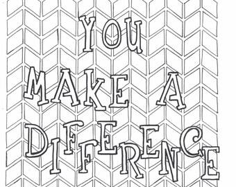 You matter to someone coloring page | Etsy