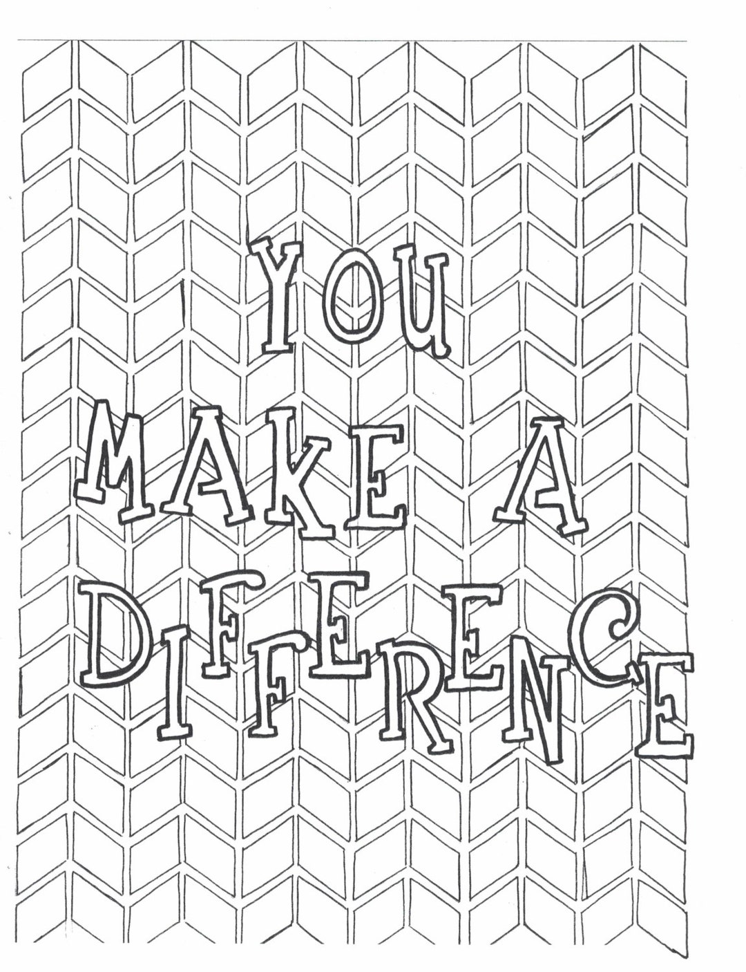 You Make a Difference Coloring Page - Etsy