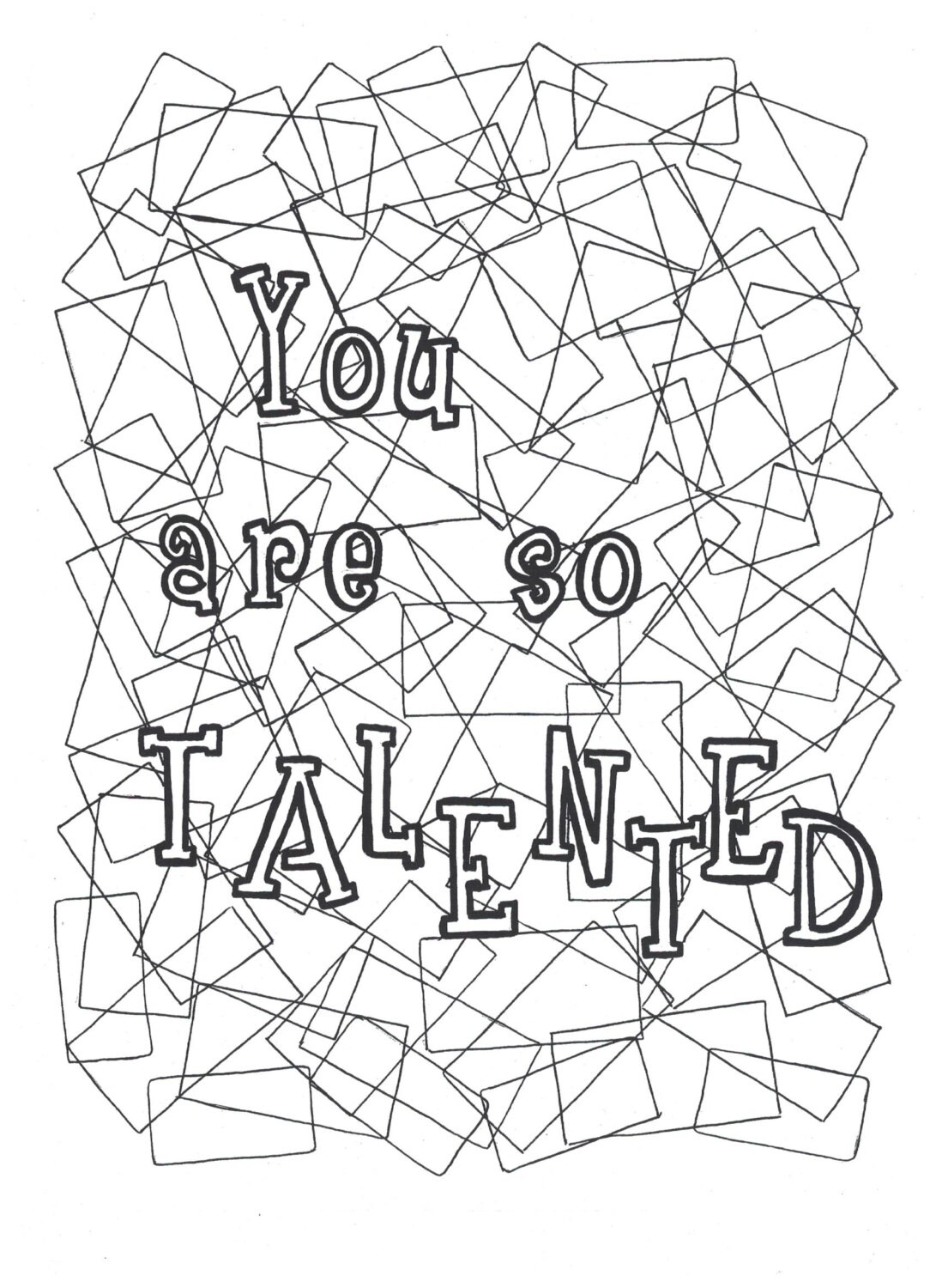 You Are Talented Coloring Page - Etsy