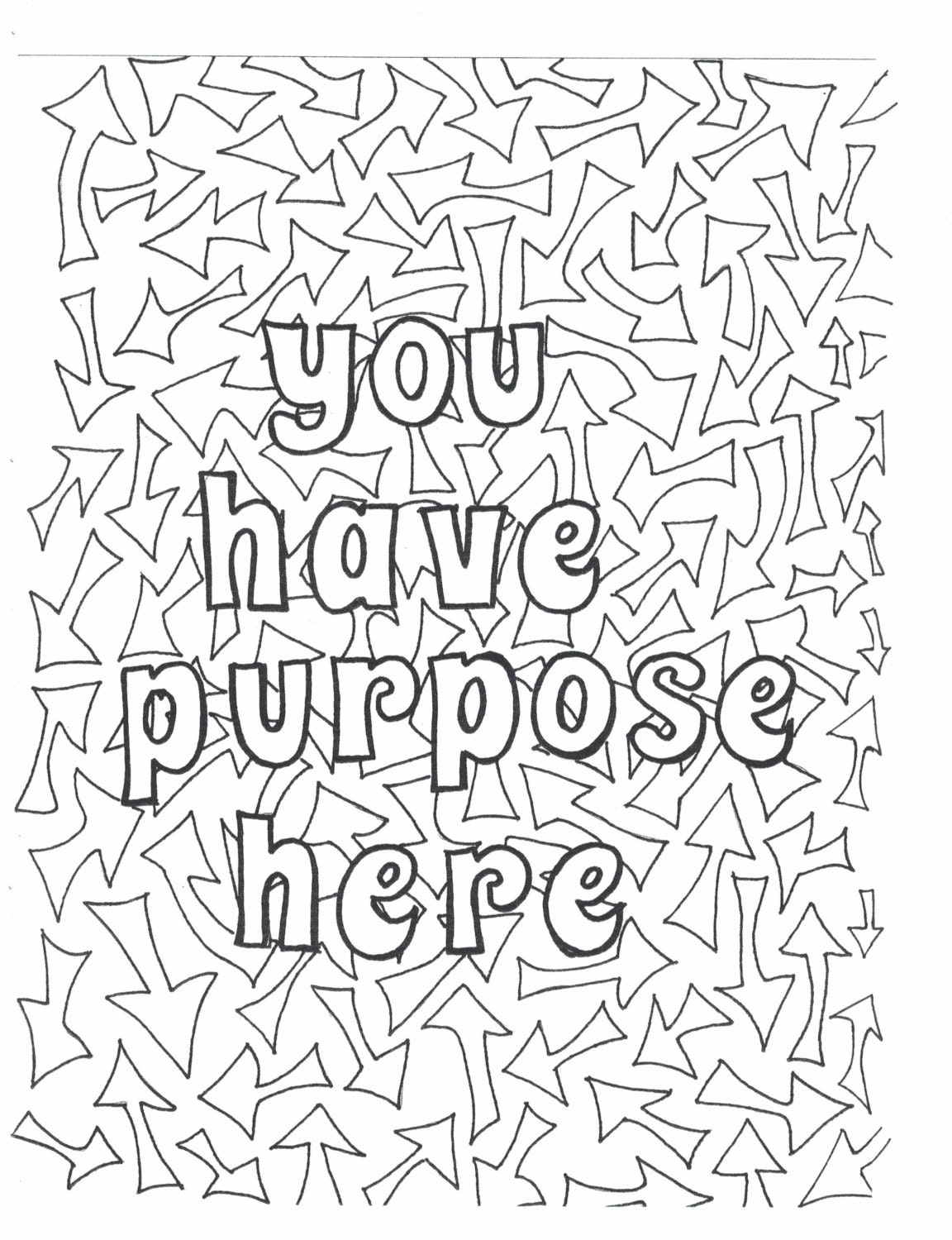 You Have Purpose Here Coloring Page - Etsy