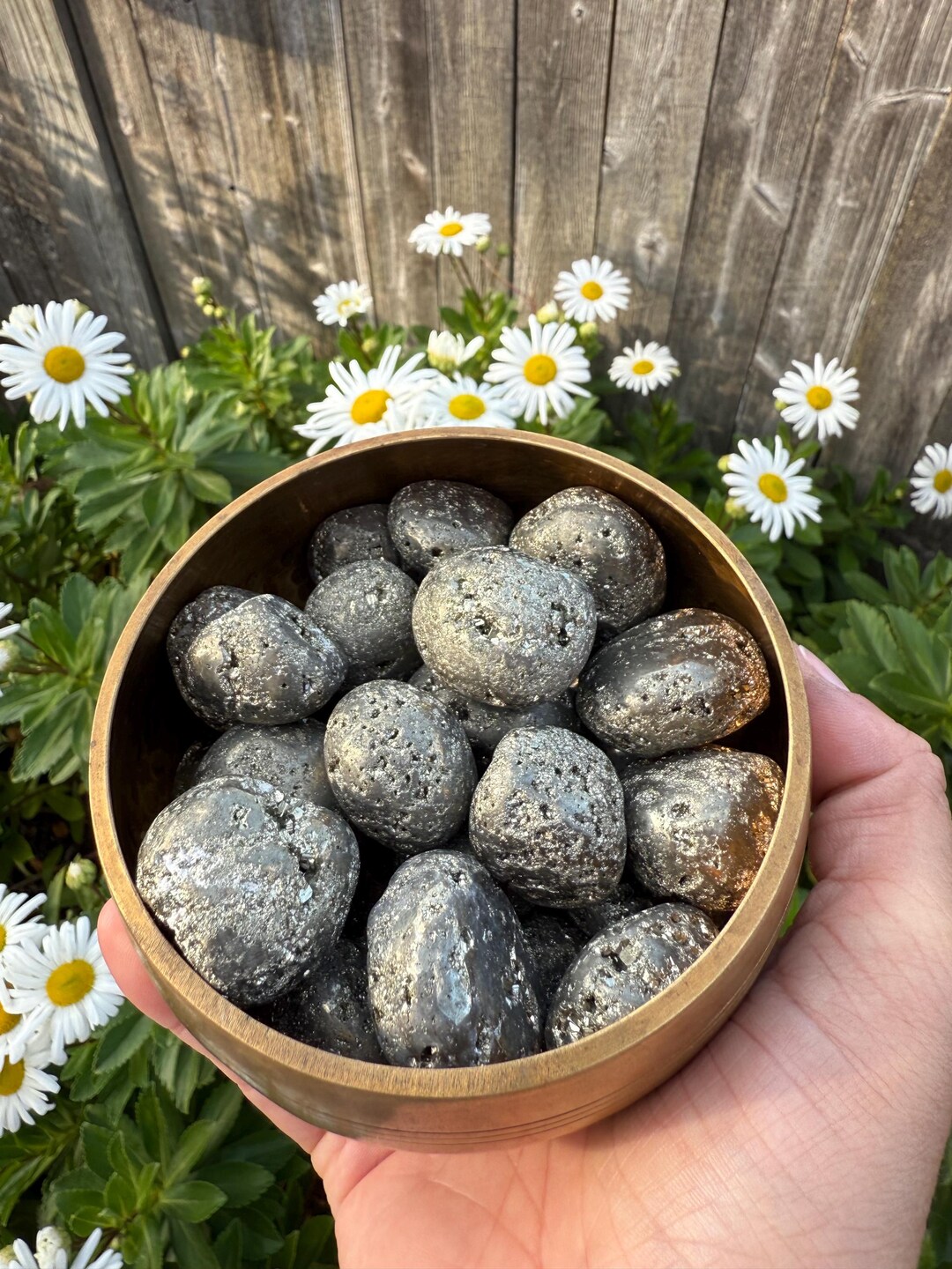 Tumbled Pyrite Blocks Negativity, Gold Stone, Natural Pyrite Raw Fools ...