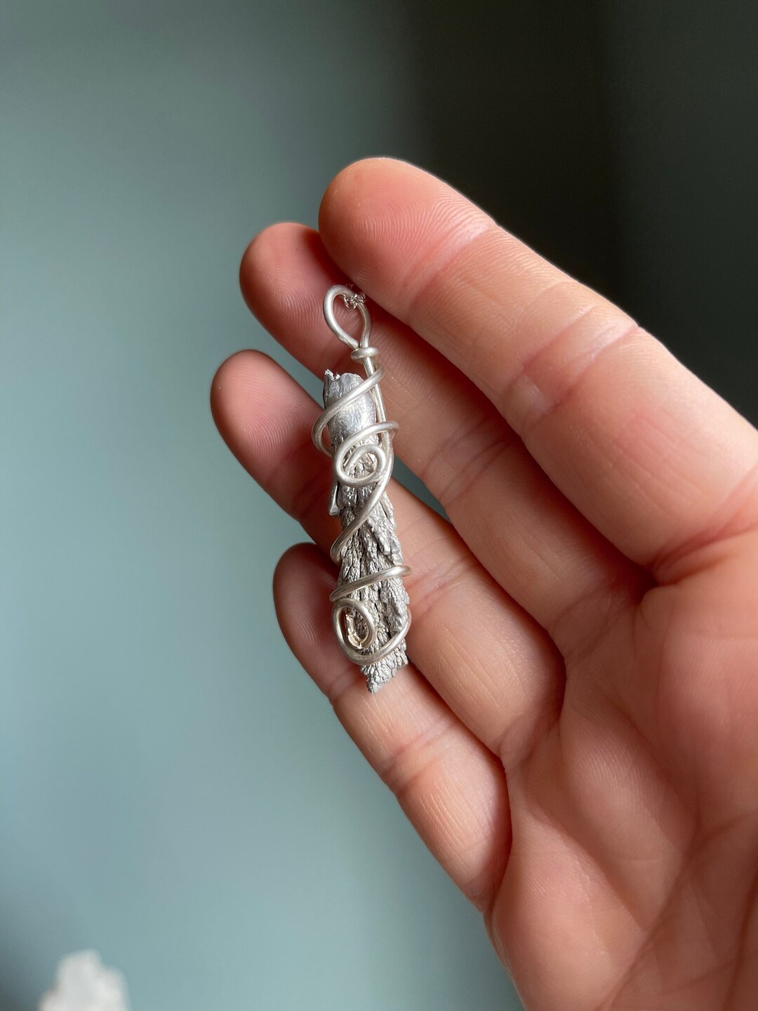 Magnesium Stone Necklace, Natural Mineral Pendant, Specimen Pendant ...