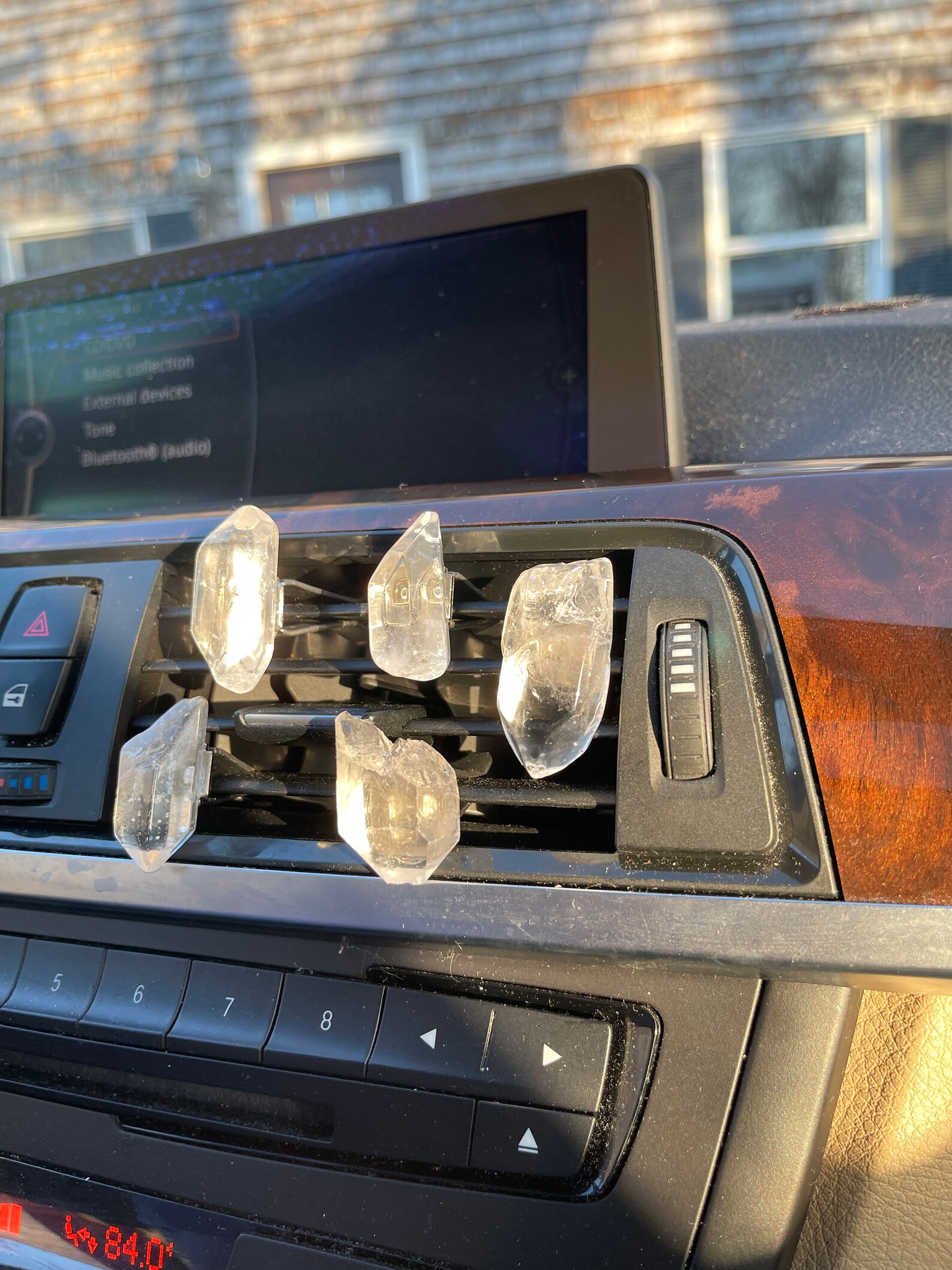 Quartz Crystal Point Car Vent Clips, You Choose Natural or Polished ...