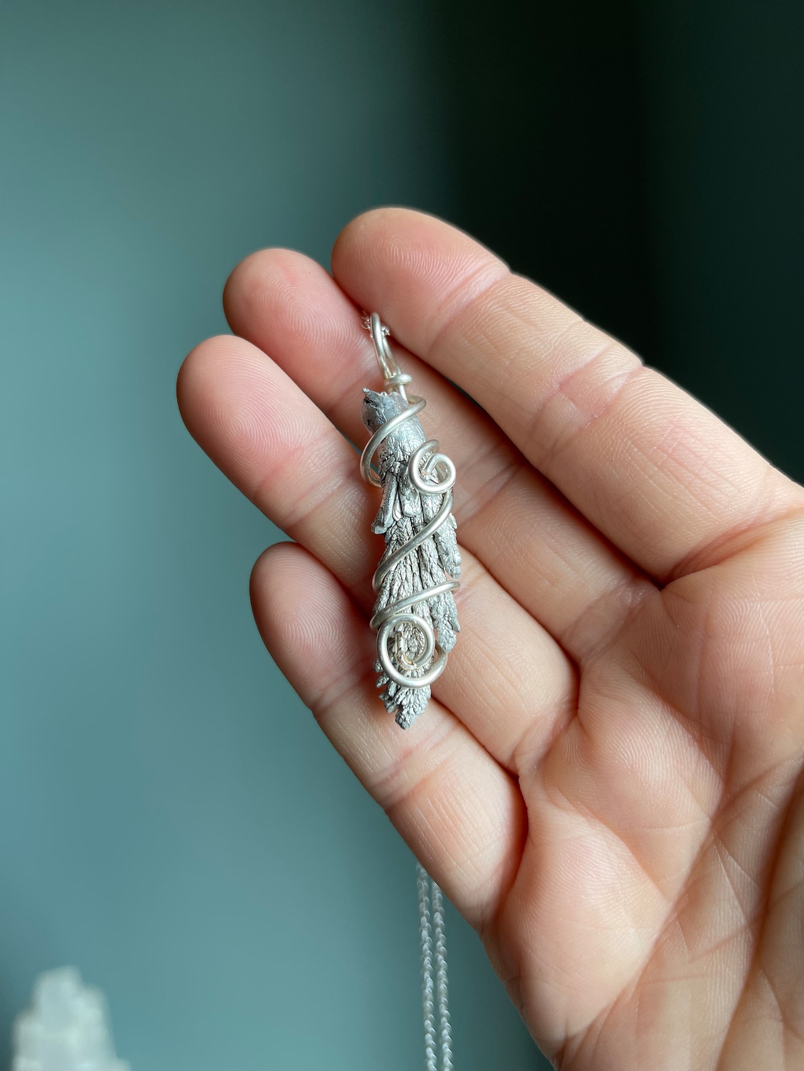 Magnesium Stone Necklace, Natural Mineral Pendant, Specimen Pendant ...