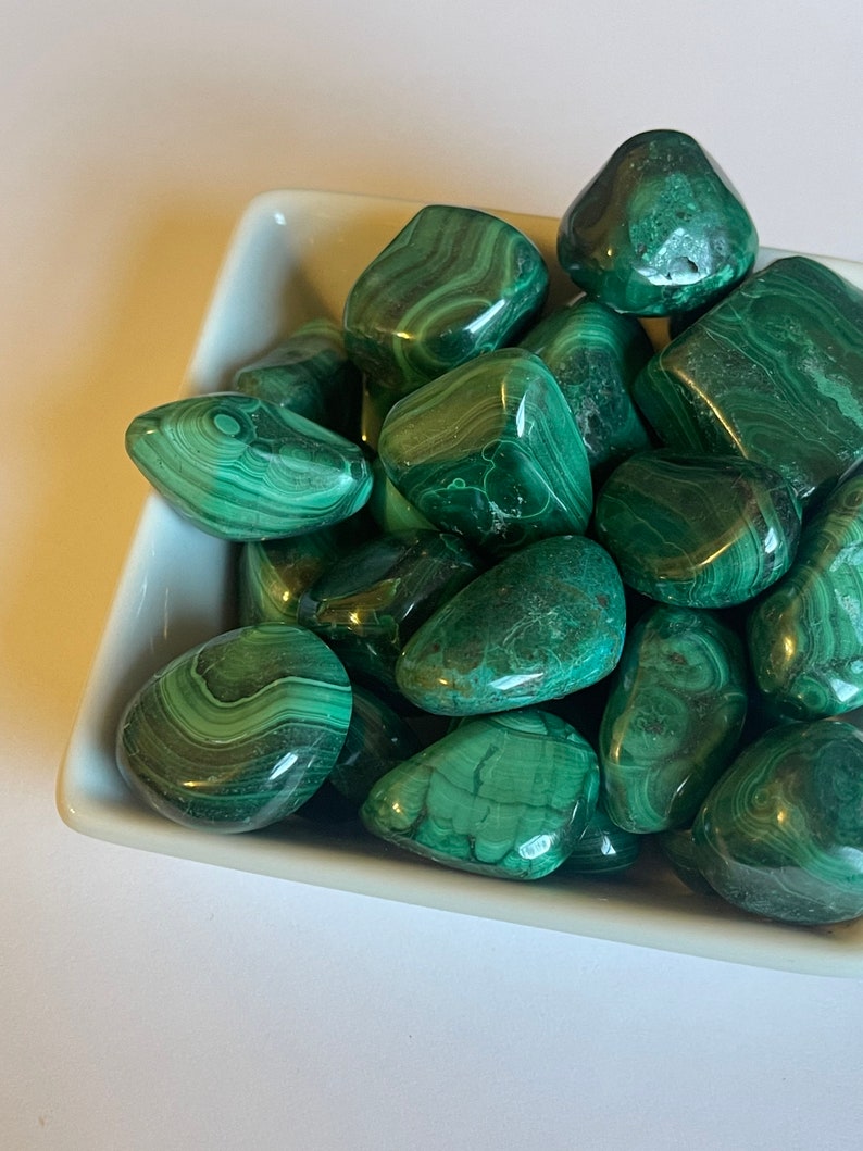 Malachite Tumbled Natural Malachite Stones Manifestation - Etsy