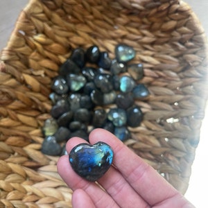 Labradorite Crystal Heart Mini Gemstone Hearts - Etsy