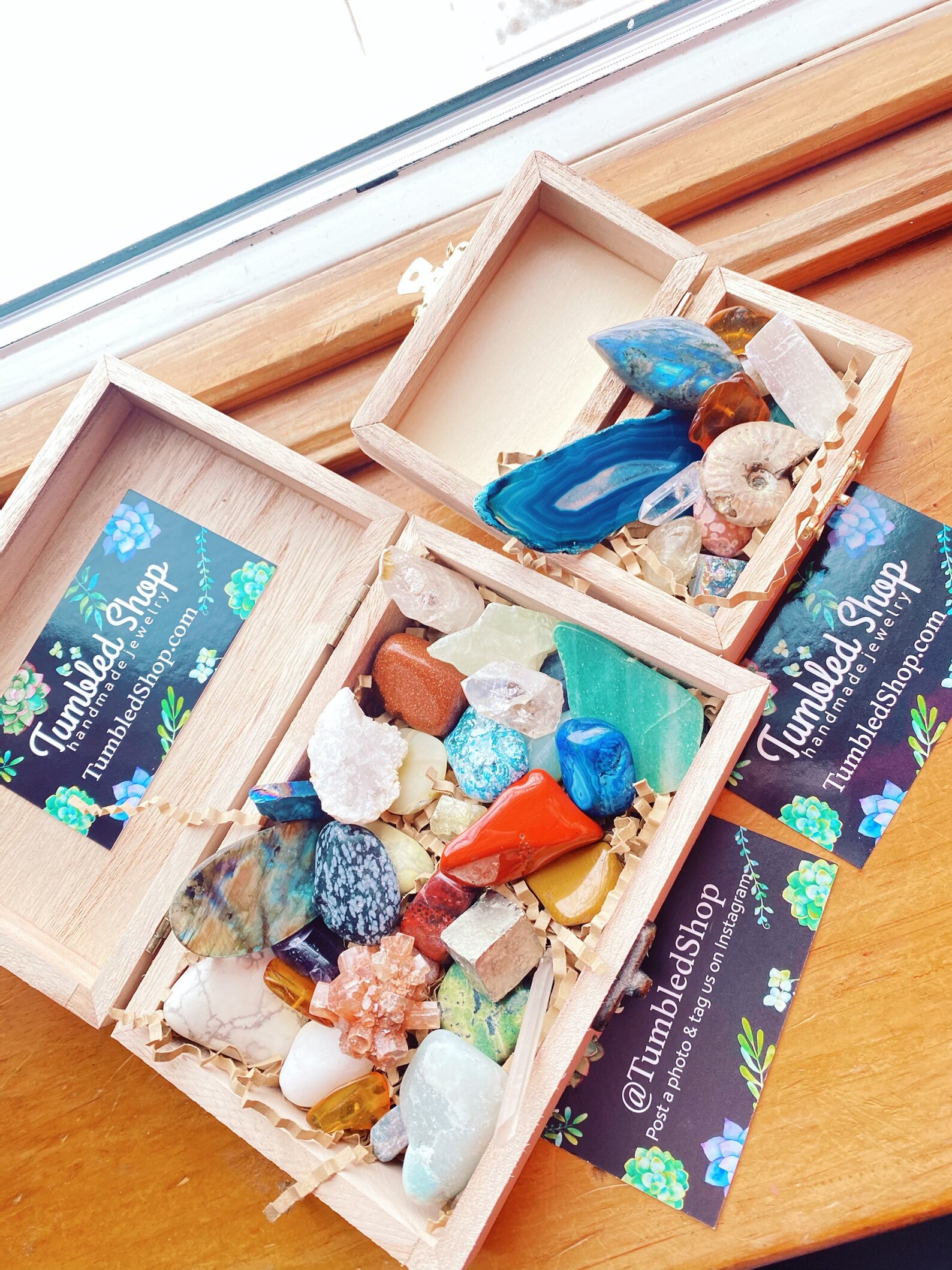Crystal Box Various crystals aligned personalized box mix of | Etsy