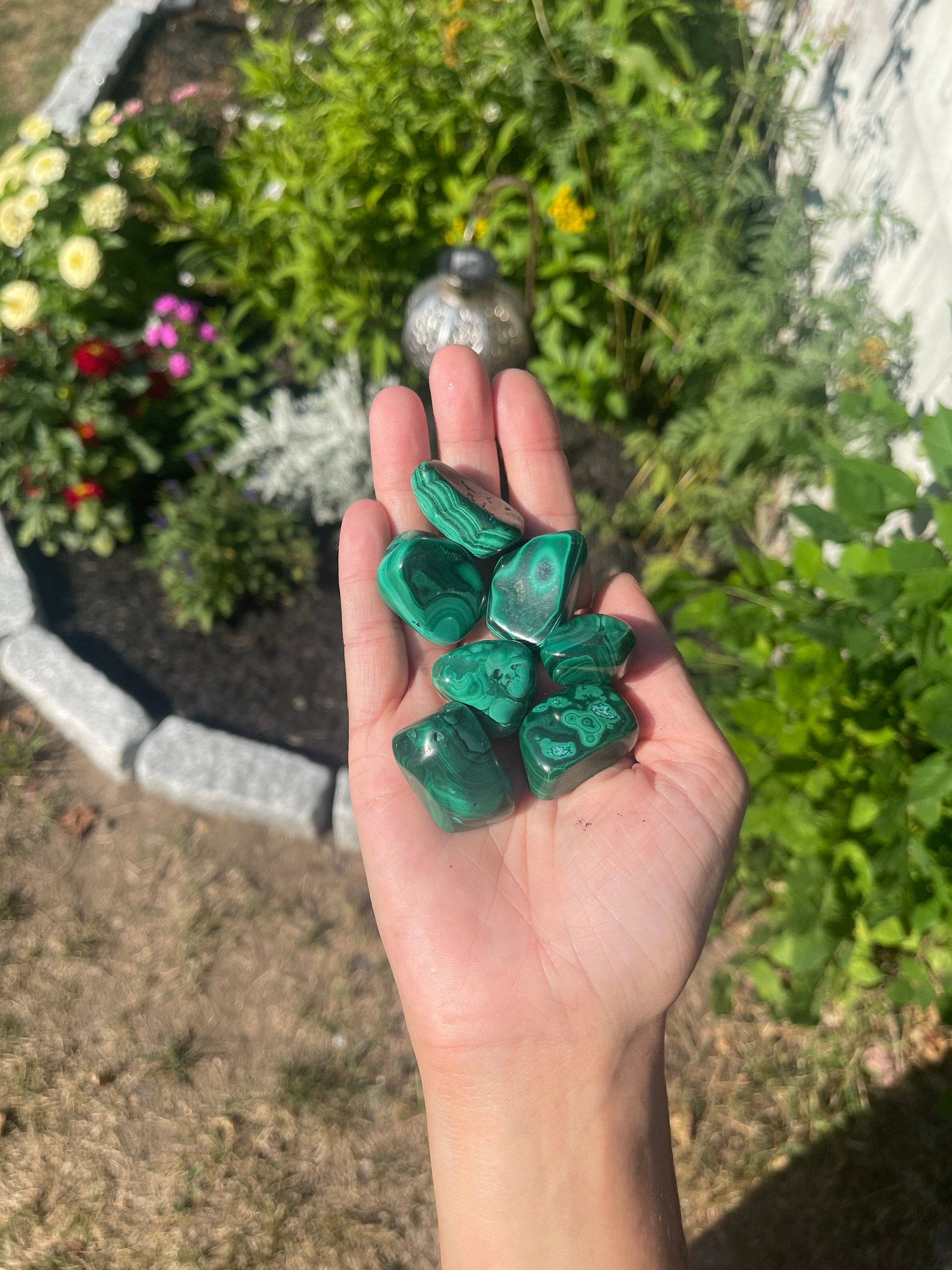 Malachite Crystal Tumbled Stone Chakra Stone Manifest - Etsy