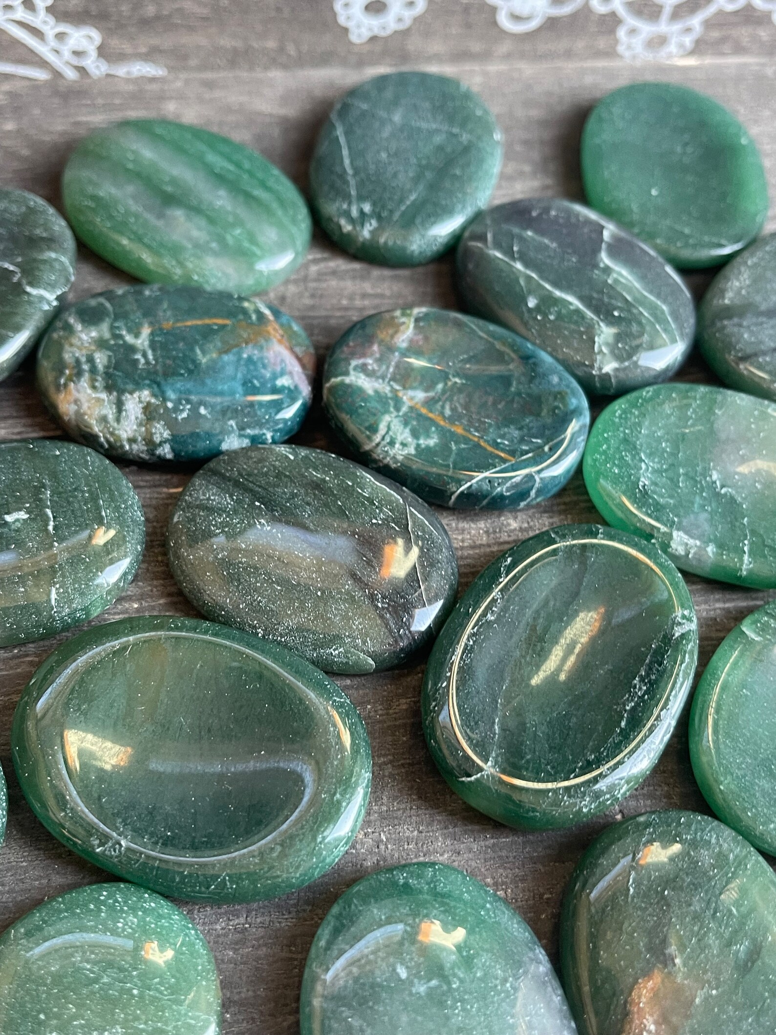 Natural Bloodstone Crystal Worry Stones - Smooth Polished Worry Stone ...