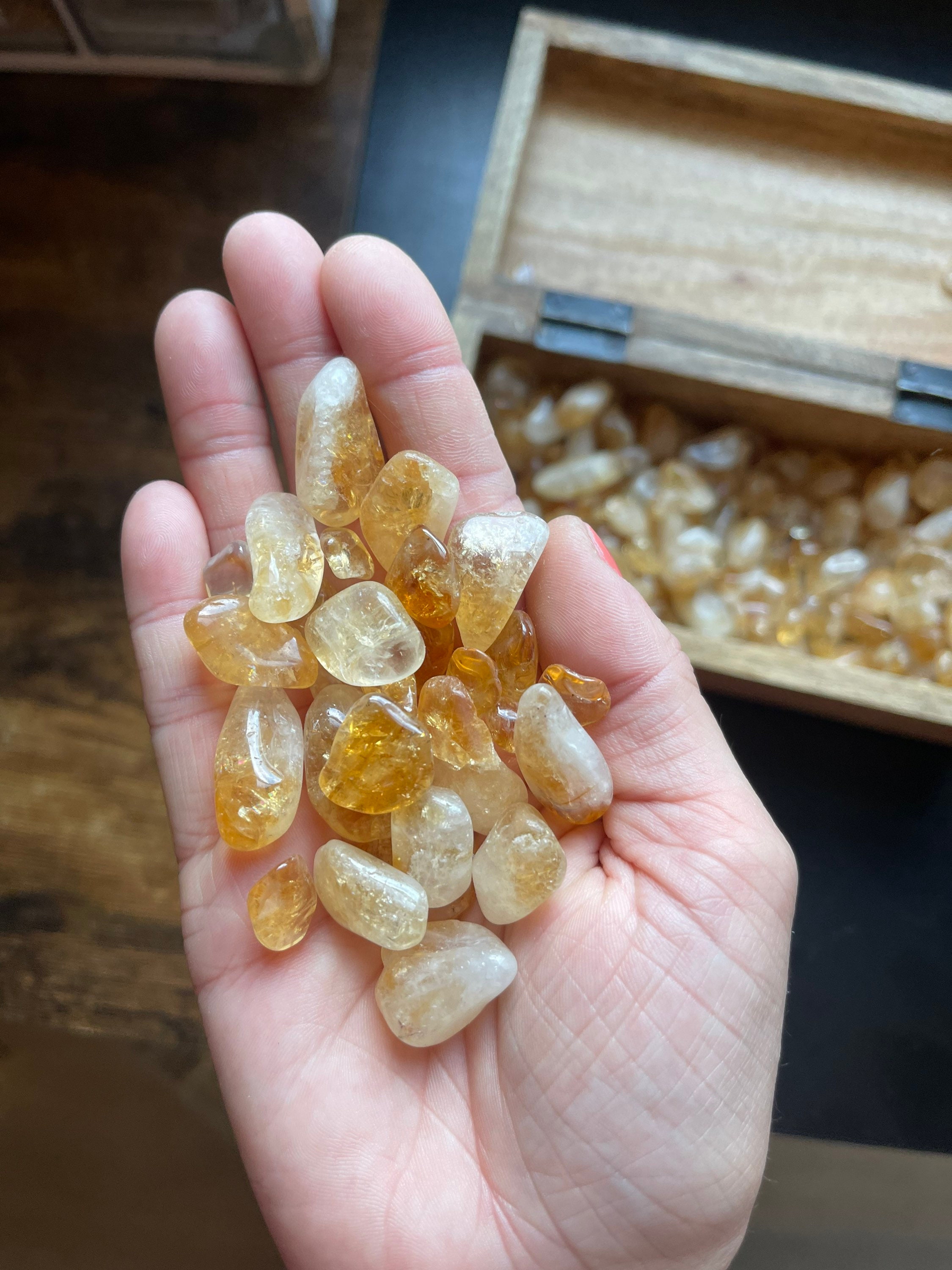 Citrine Tumbled Stones, You Choose How Many Pieces, Solar Plexus Chakra ...