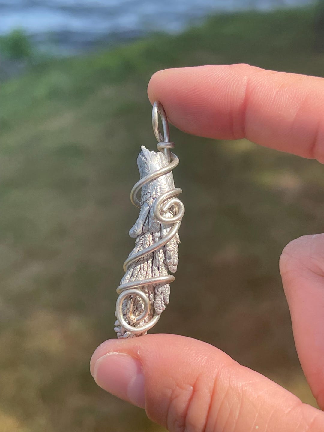 Magnesium Stone Necklace, Natural Mineral Pendant, Specimen Pendant ...