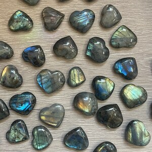 Labradorite Crystal Heart Mini Gemstone Hearts - Etsy