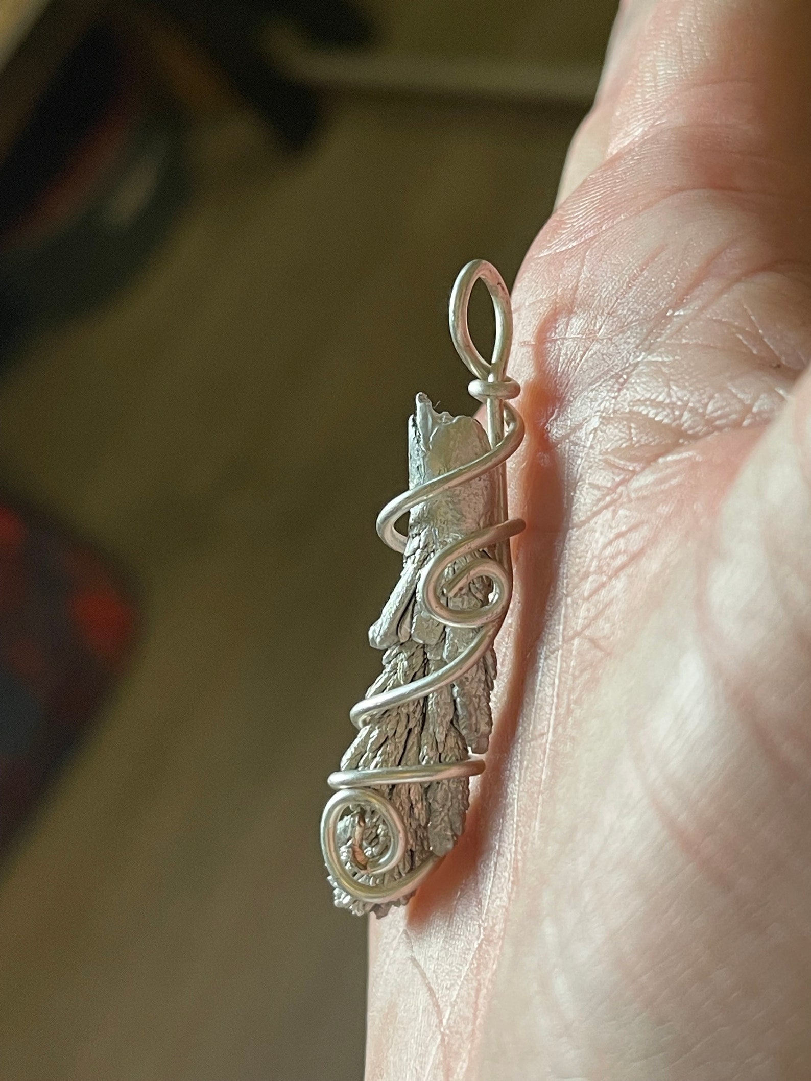 Magnesium Stone Necklace, Natural Mineral Pendant, Specimen Pendant ...